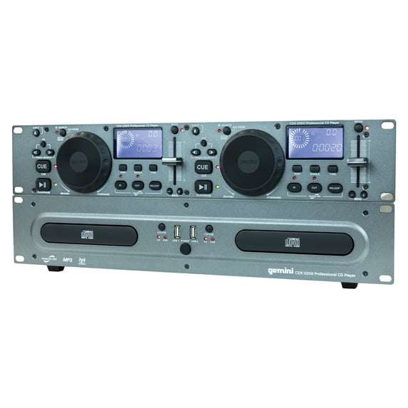 Gemini Professional 2U Dual CD/USB Player, Silver, CDX-2250IPT ...