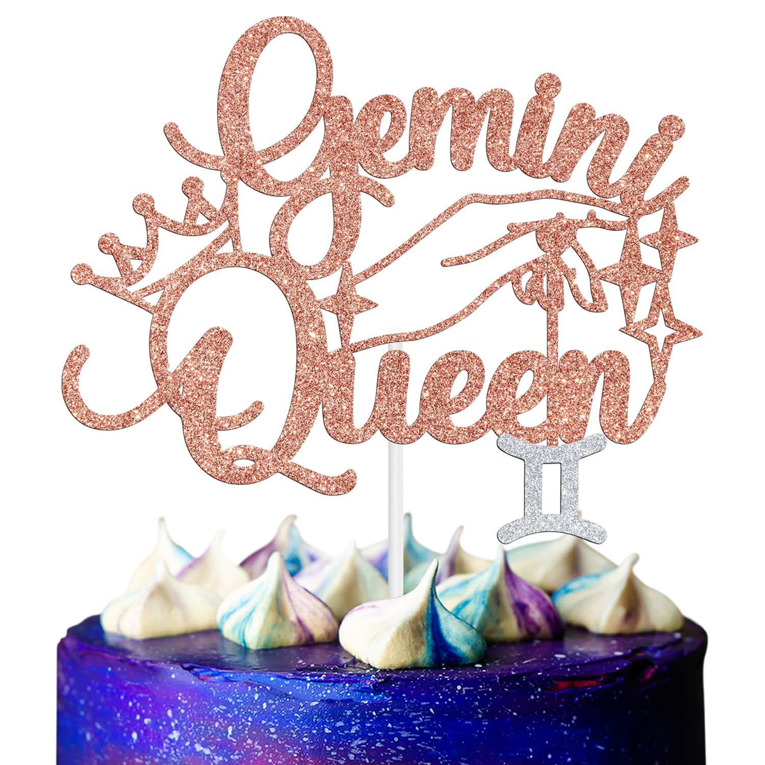 Gemini Queen Cake Topper, Gemini Season/12 RST1 Zodiac Constellation Theme Cake Decor, Big ...