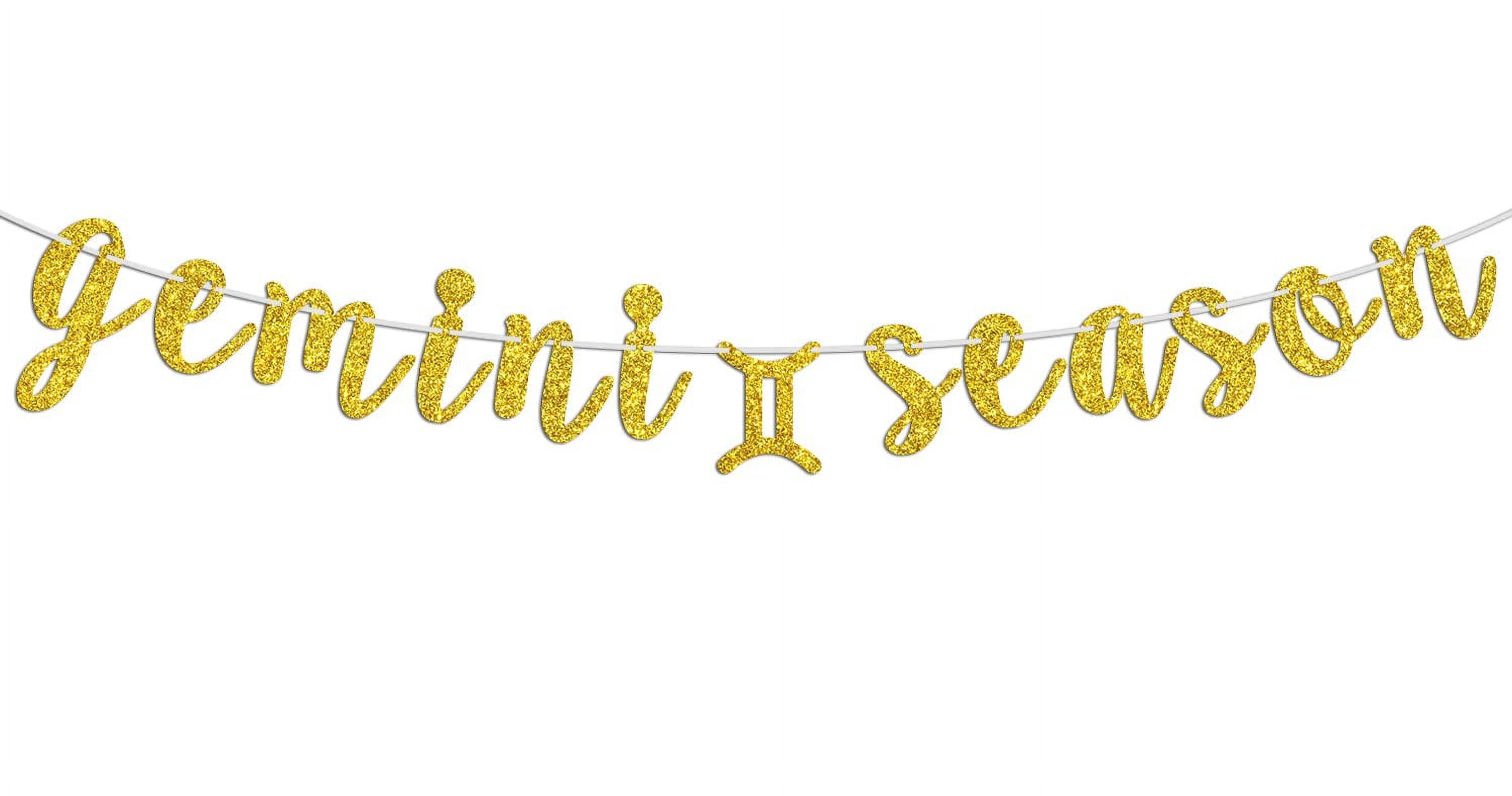 Gemini Season Banner, Happy Birthday Gemini Bunting Sign, Big Gemini ...