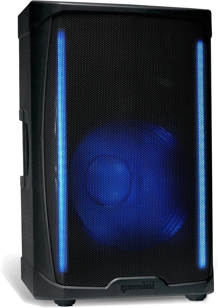 Gemini Sound GD-L215PRO - 1300W Bluetooth PA Speaker with LED Party ...