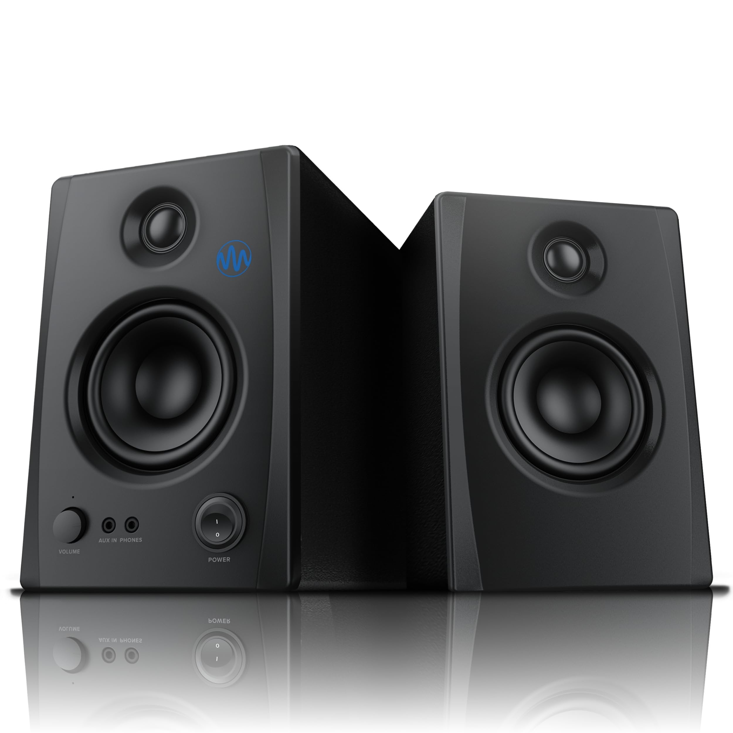 Gemini Sound SMX-3BT 100W Bluetooth Bookshelf Studio Monitor Speakers ...