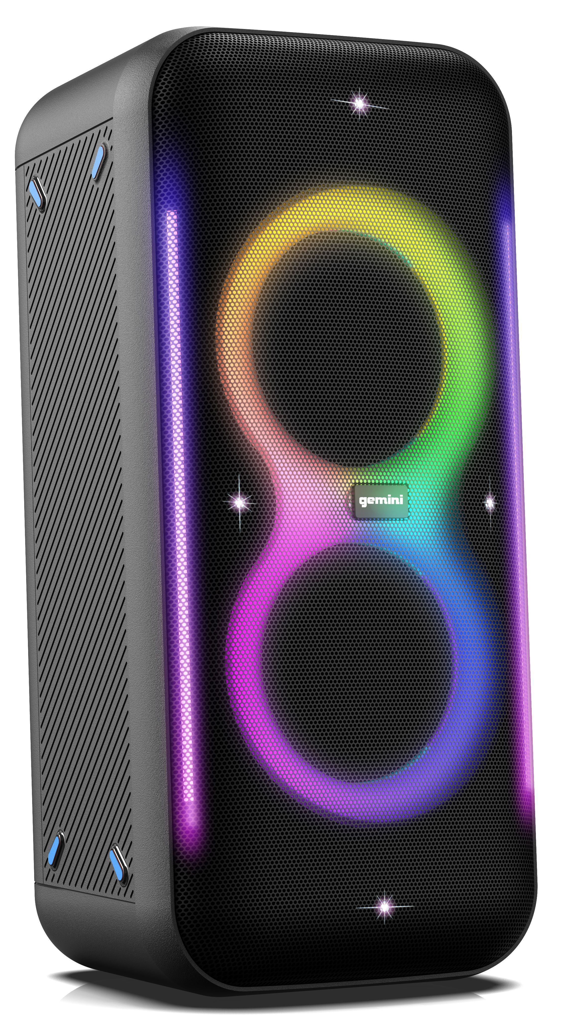 Gemini Sound UltraRave Duo GRV-2650L: Mic, Bluetooth, Bass, Lights ...