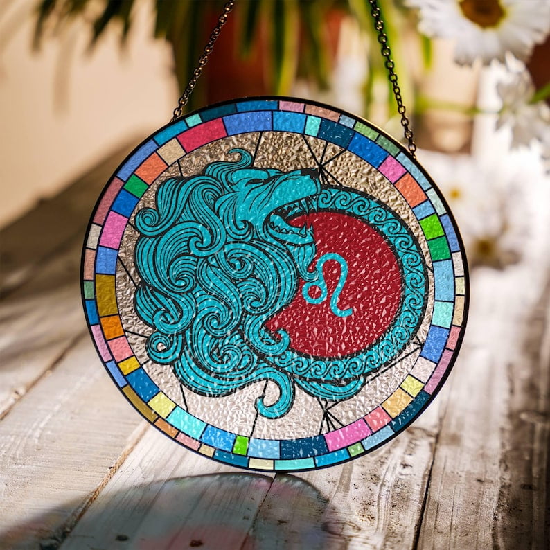 Gemini Stained Glass Zodiac SunCatcher LightCatcher Gemini Window ...