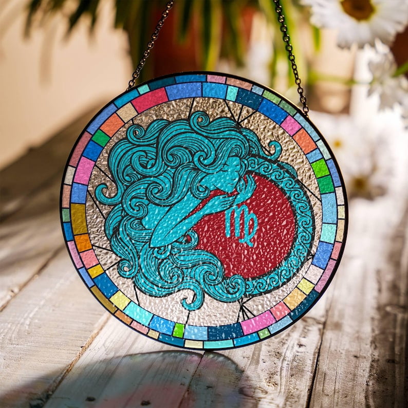 Gemini Stained Glass Zodiac SunCatcher LightCatcher Gemini Window ...