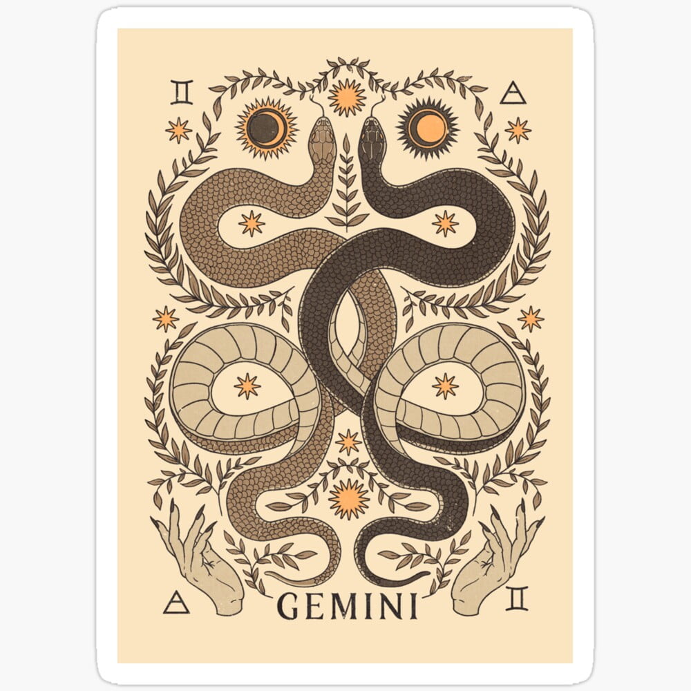 Gemini Sticker Phone Decal Water Bottle Stickers Car Decals, Laptop ...