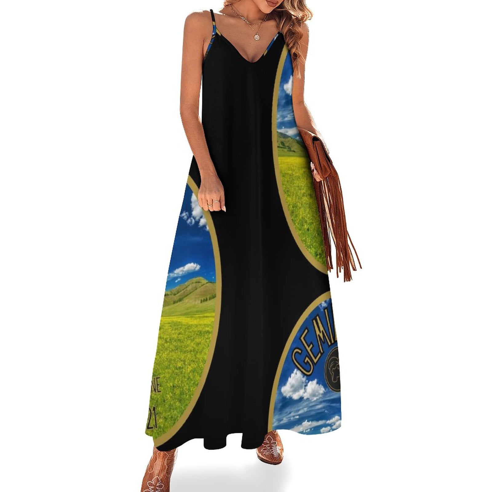 Gemini Sun Sign Graphic Design for Sleeveless Dress Women's summer ...