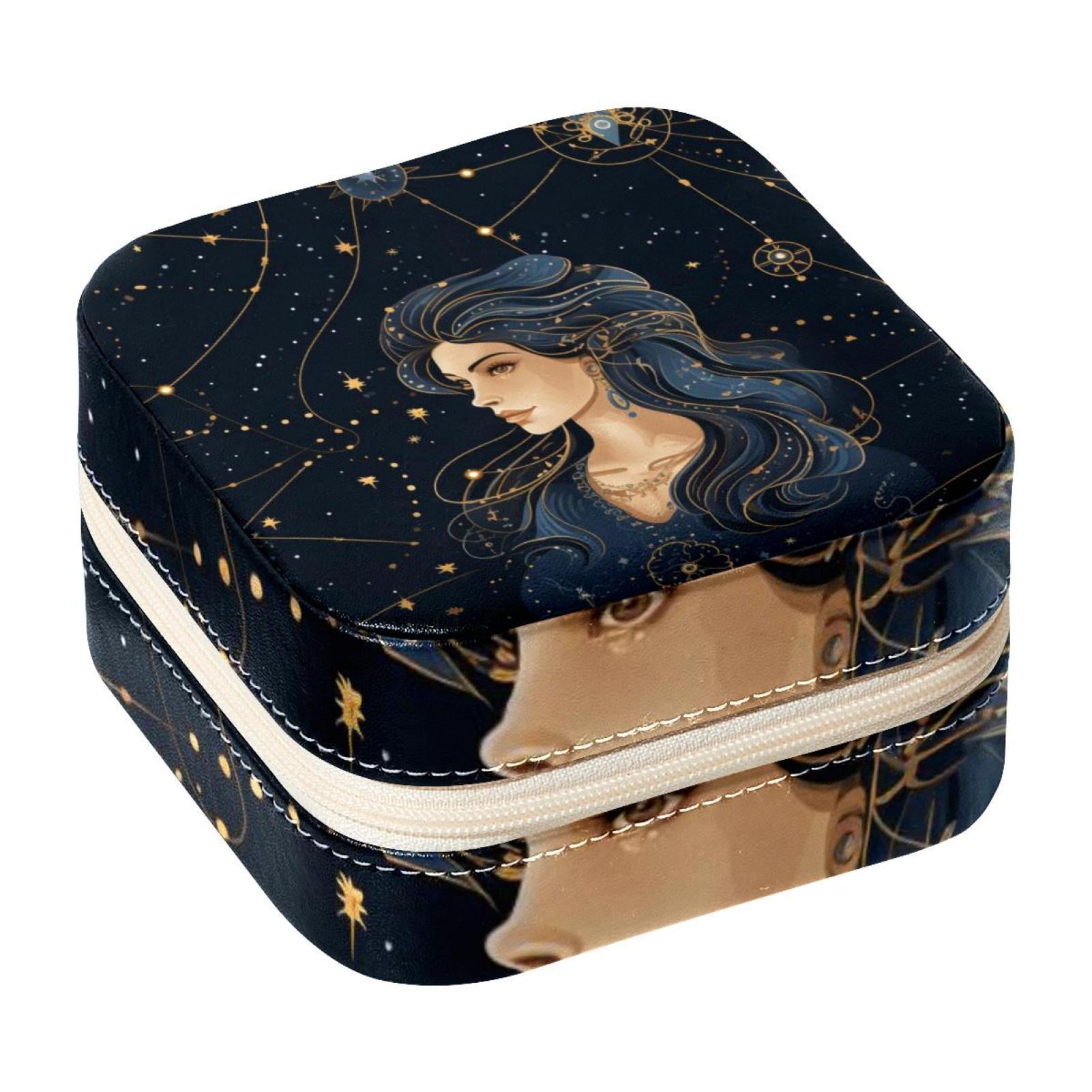 Gemini Travel Portable Square Bracelet Holder Organizer Box with Necklace Holder - Jewelry ...