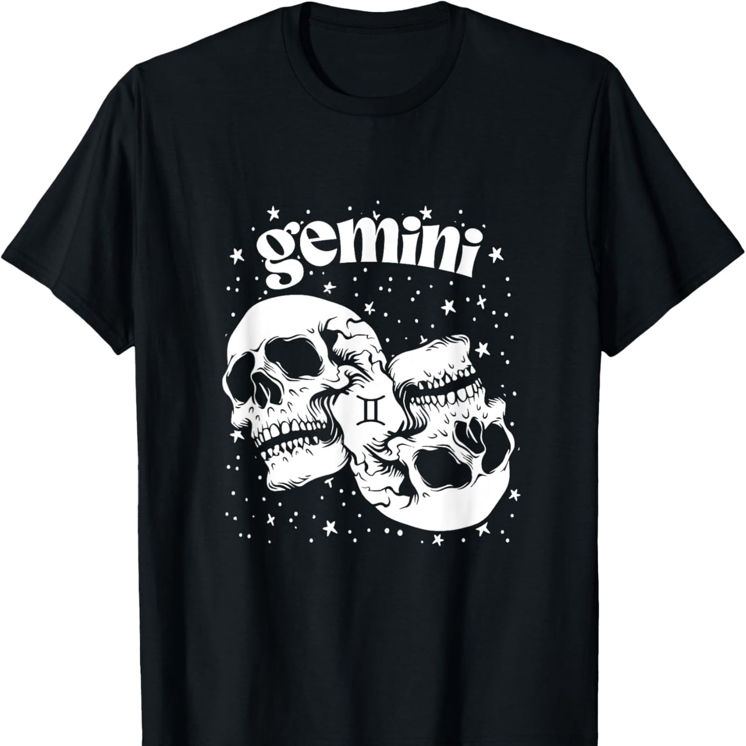 Gemini Witchcraft Zodiac Signs Art Skull Constellation T-S1Hirt ...