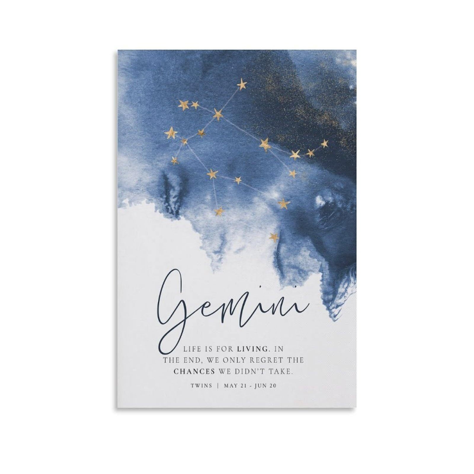 Gemini Zodiac Gemini Constellation Poster Canvas Wall Art Posters For Room Aesthetic And ...