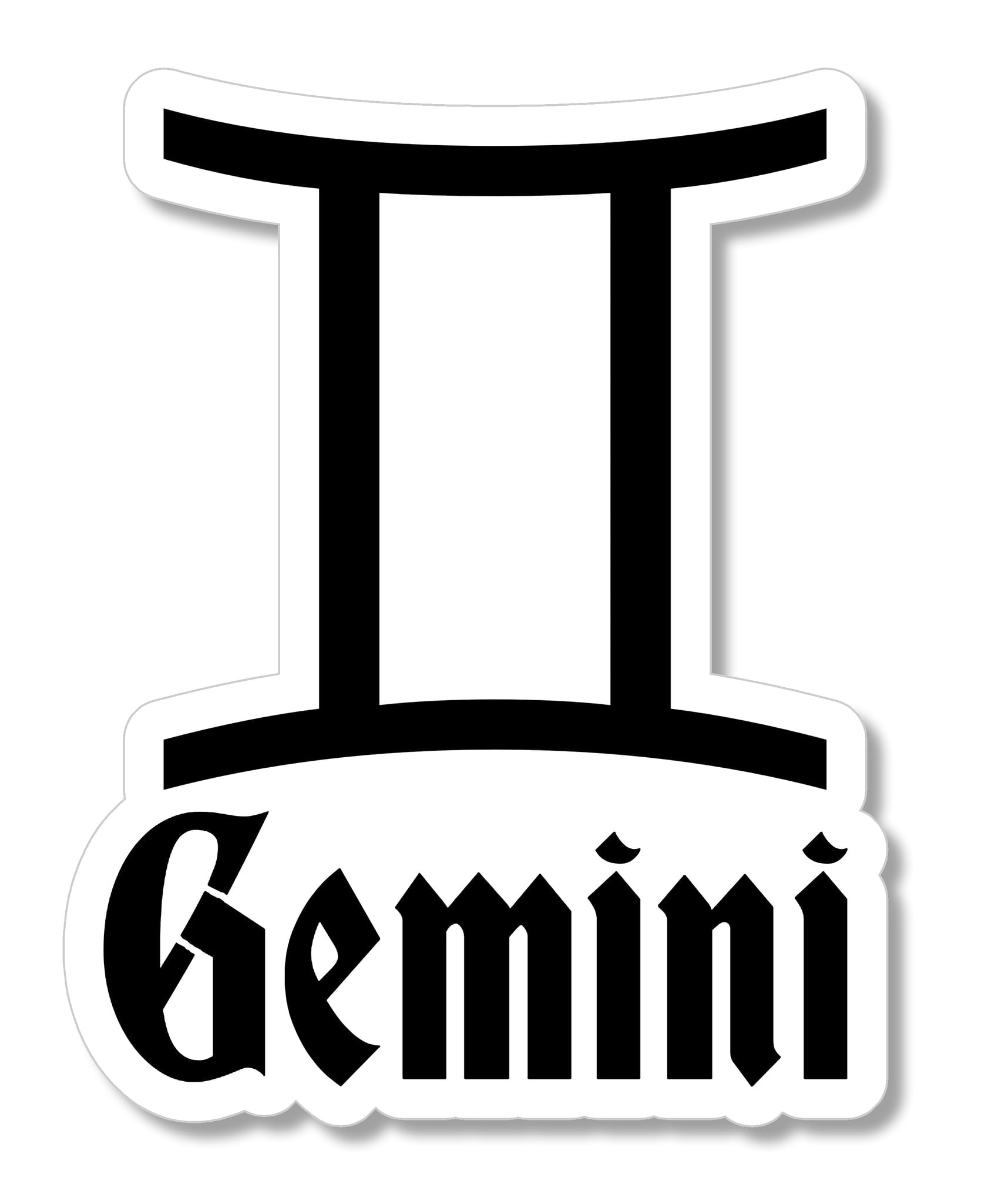 Gemini Zodiac Logo Astrological Astrology Car Truck Vinyl Sticker Decal ...