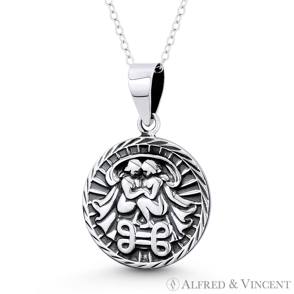 Gemini Zodiac Sign Circle Astrology Charm 31x20mm (1.5x0.8in) Pendant ...