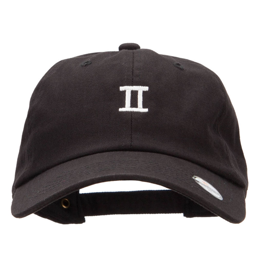 Gemini Zodiac Sign Embroidered Unstructured Cap - Black OSFM - Walmart.com