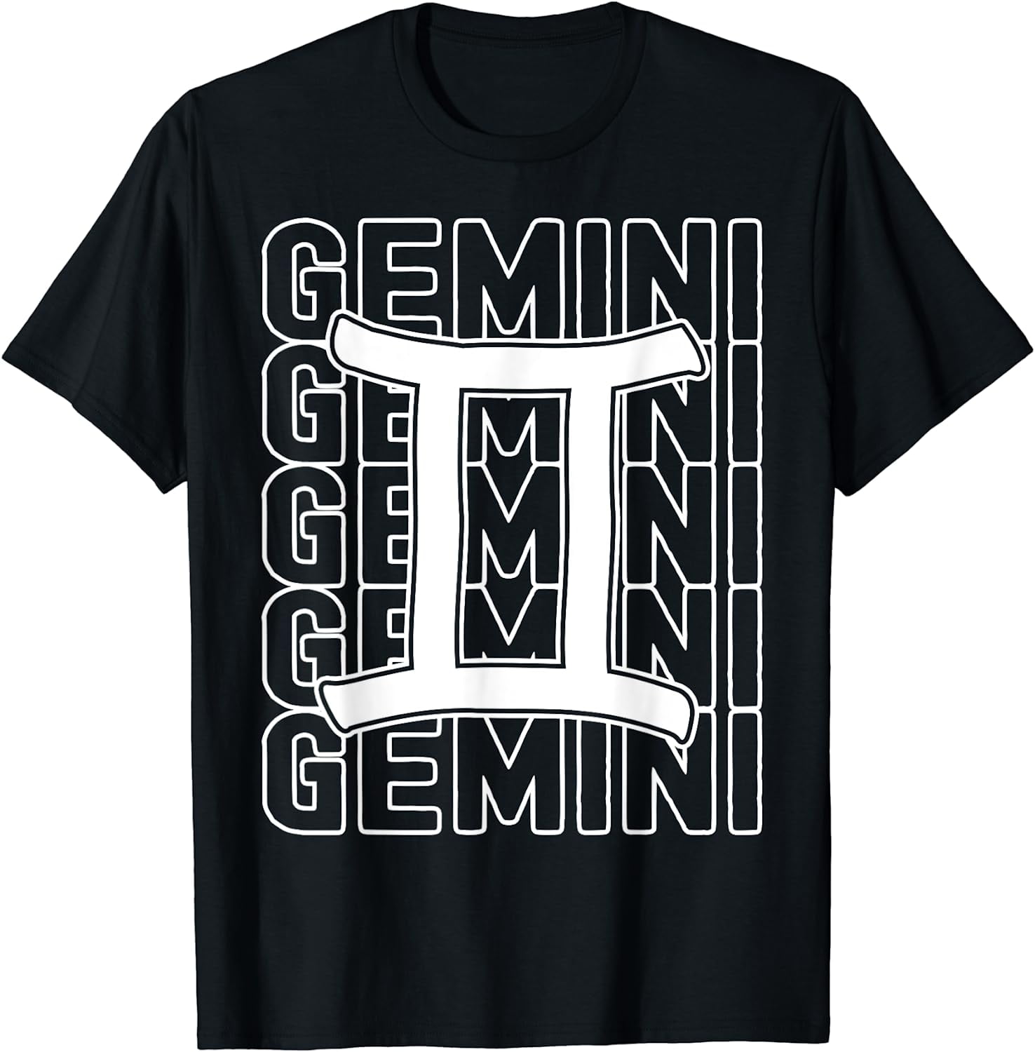 Gemini Zodiac Sign Typography Astrology T-Shirt - Walmart.com