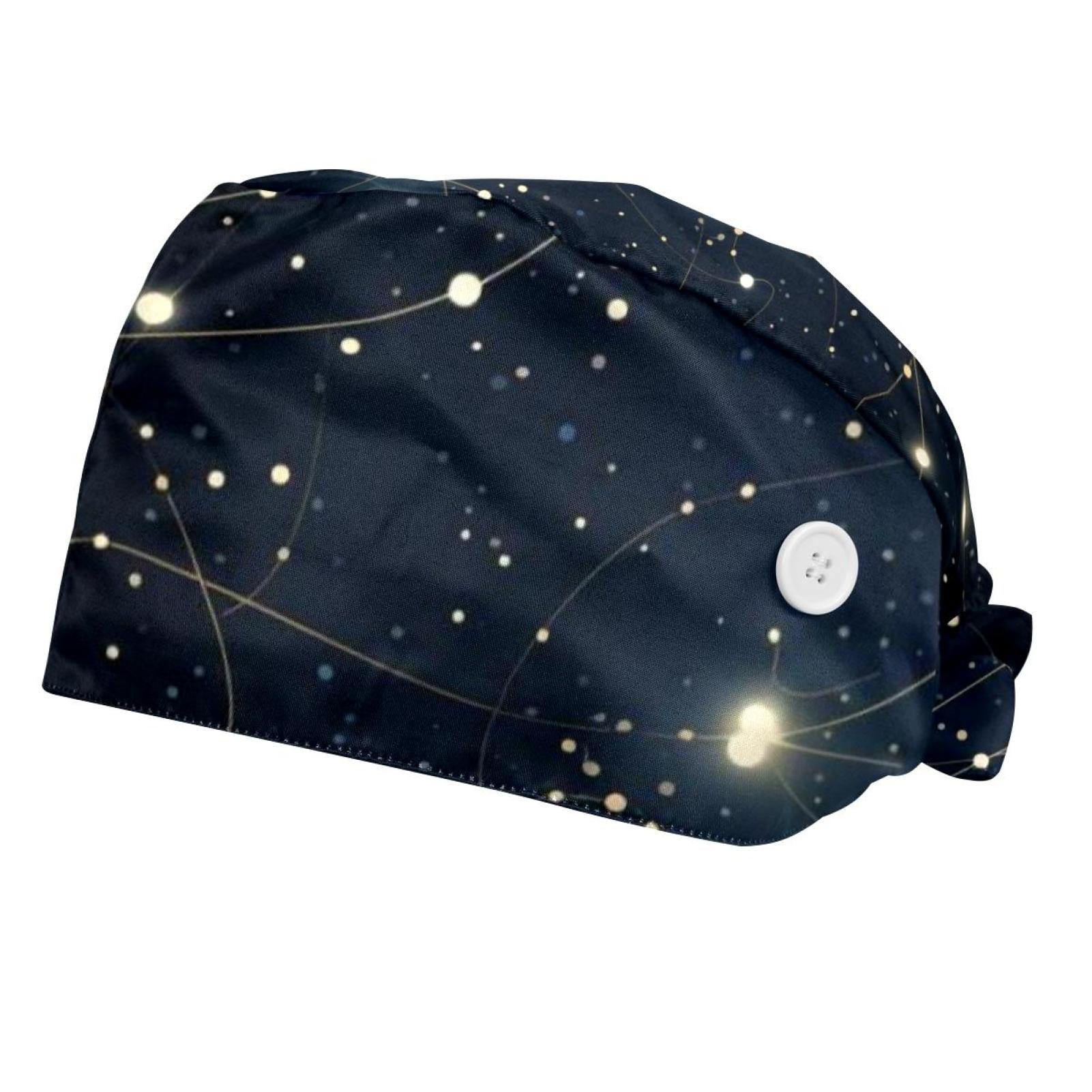 Gemini Zodiac Signs Adjustable Women Working Caps with Buttons One Size ...