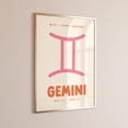 Gemini Zodiac Trendy Star Sign Wall Art, Unframed Paper Print Size 8x12 ...