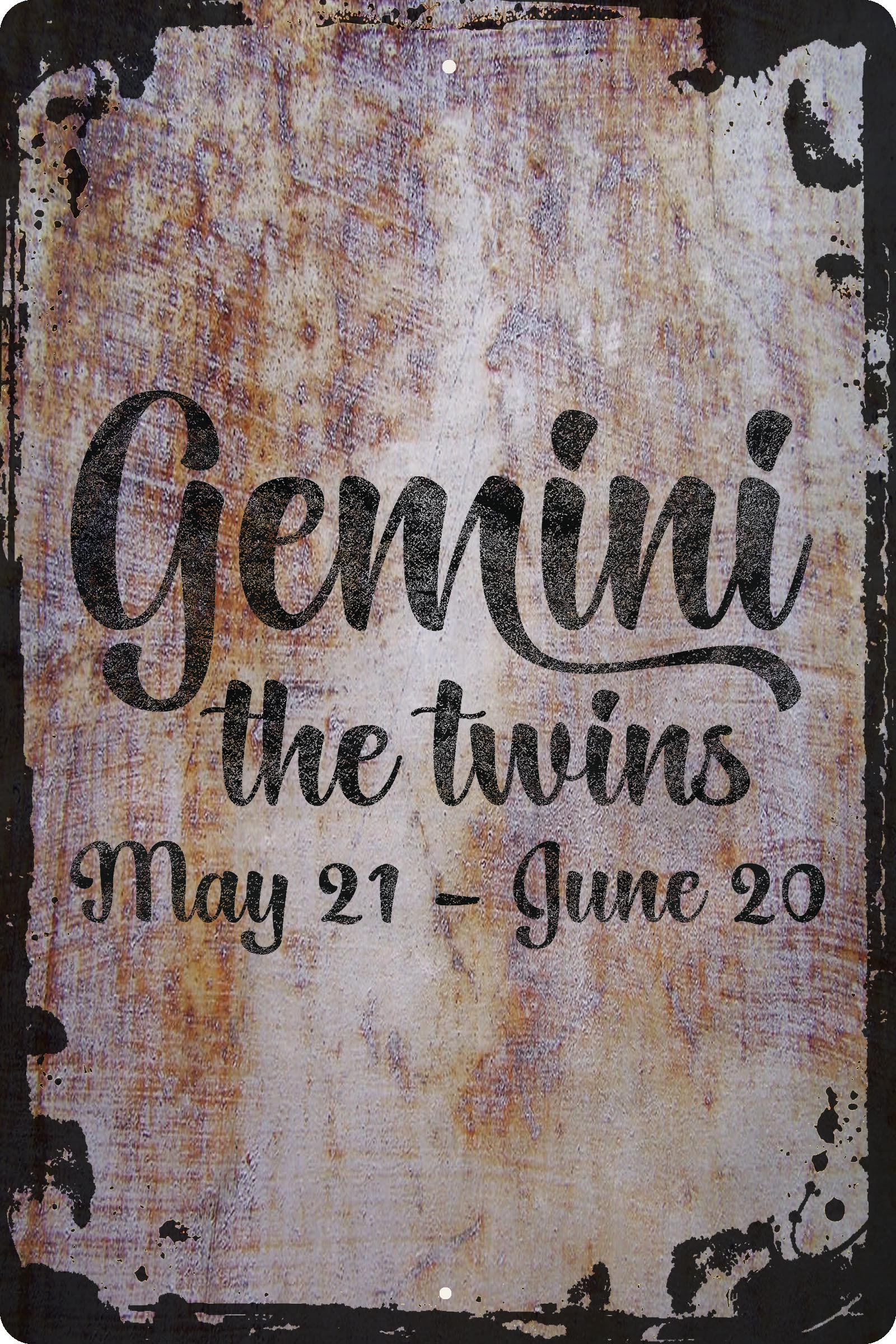 Gemini the twins cursive May 21-June 20 zodiac sign astrology Beige ...