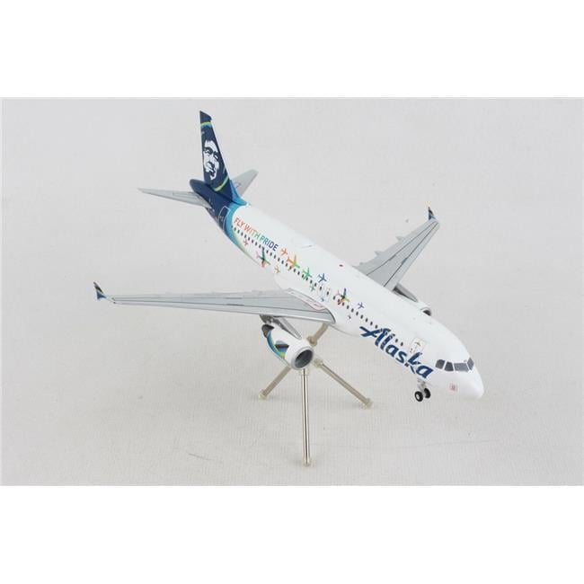 Gemini200 1-200 Scale Registration No.N854VA Fly with Pride Alaska A320 ...