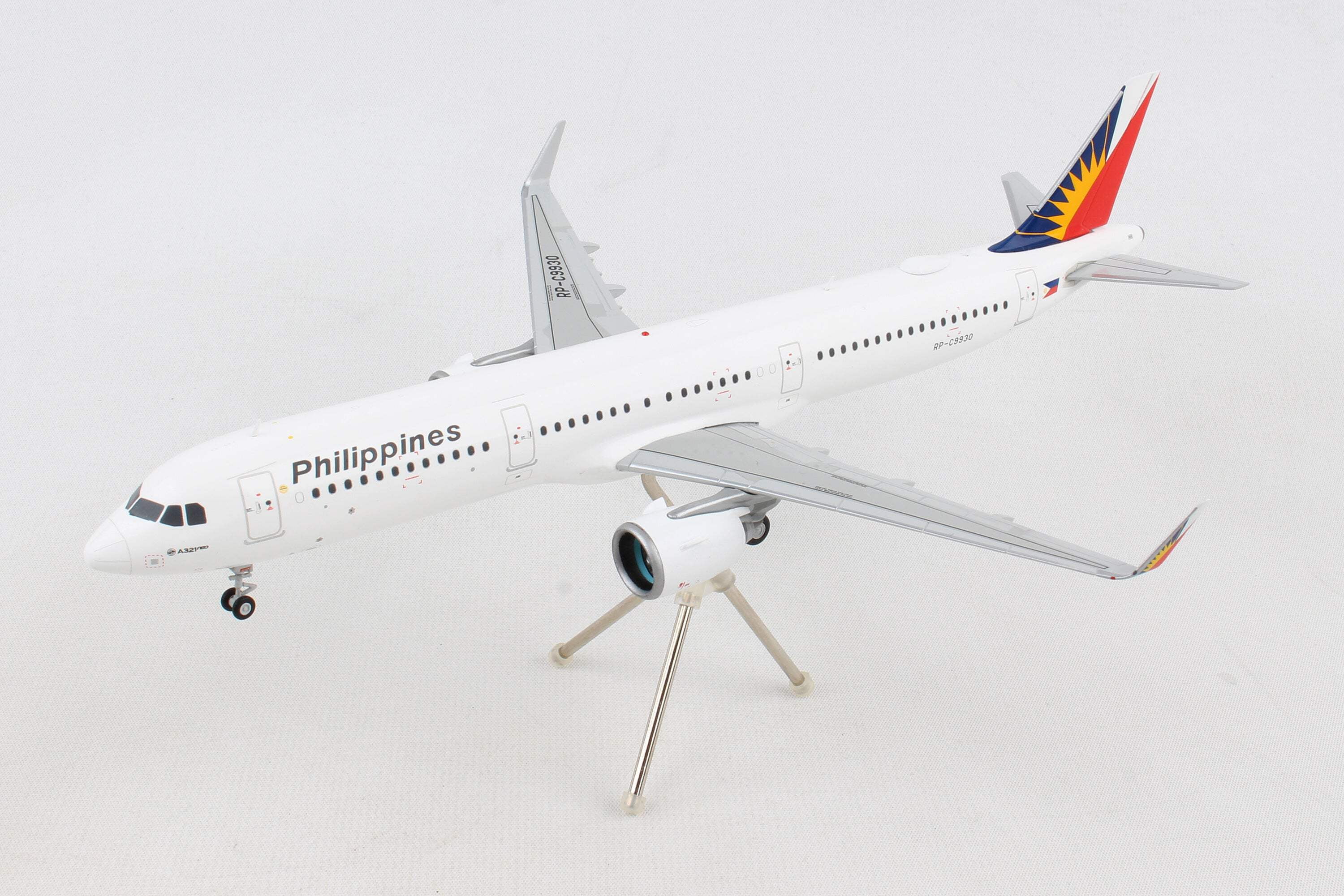 Airbus A321neo Commercial Aircraft White with Tail Graphics "Gemini 200 ...