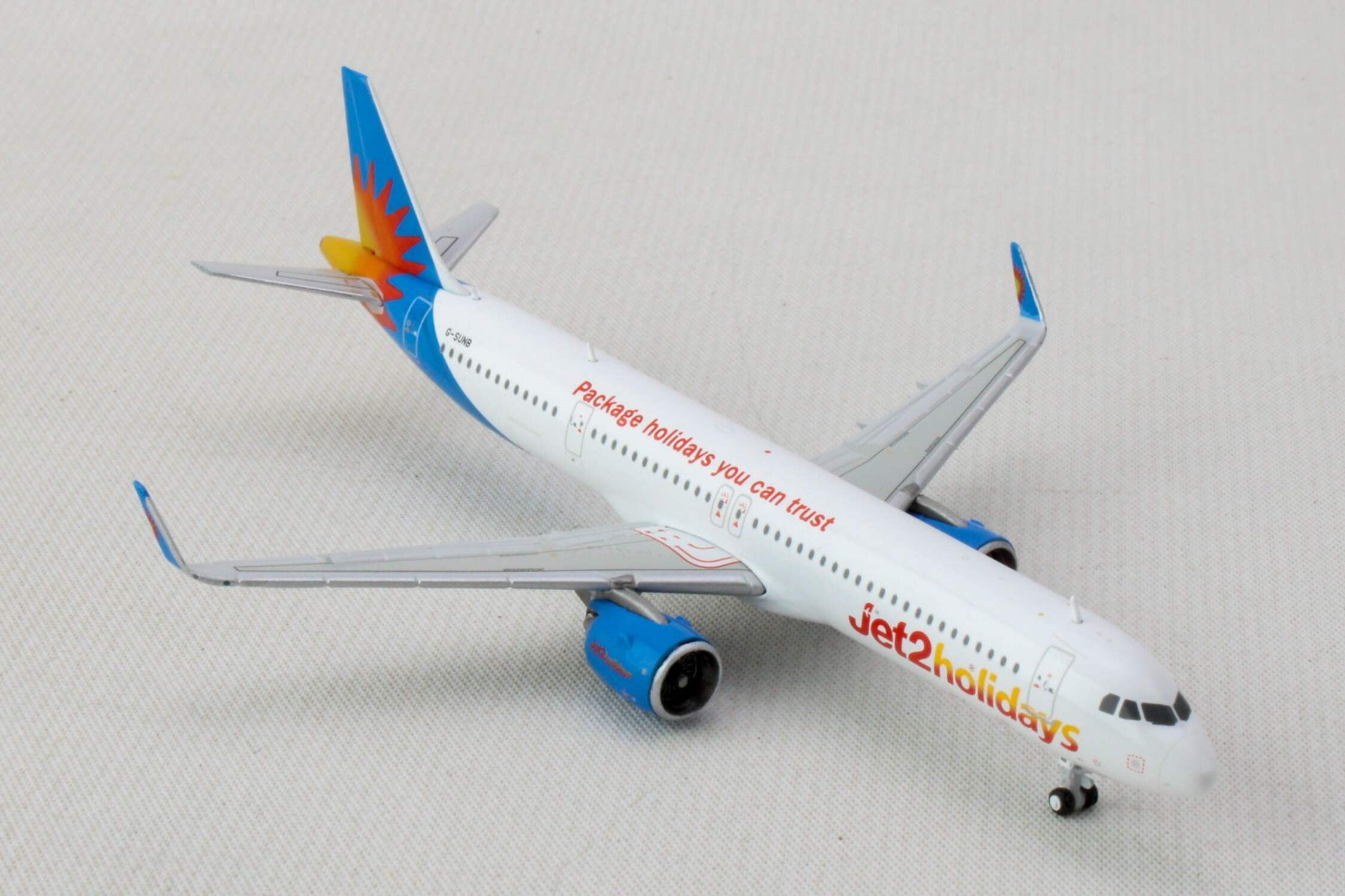 Airbus A321neo Commercial Aircraft "Jet2 Holidays" White with Blue Tail ...