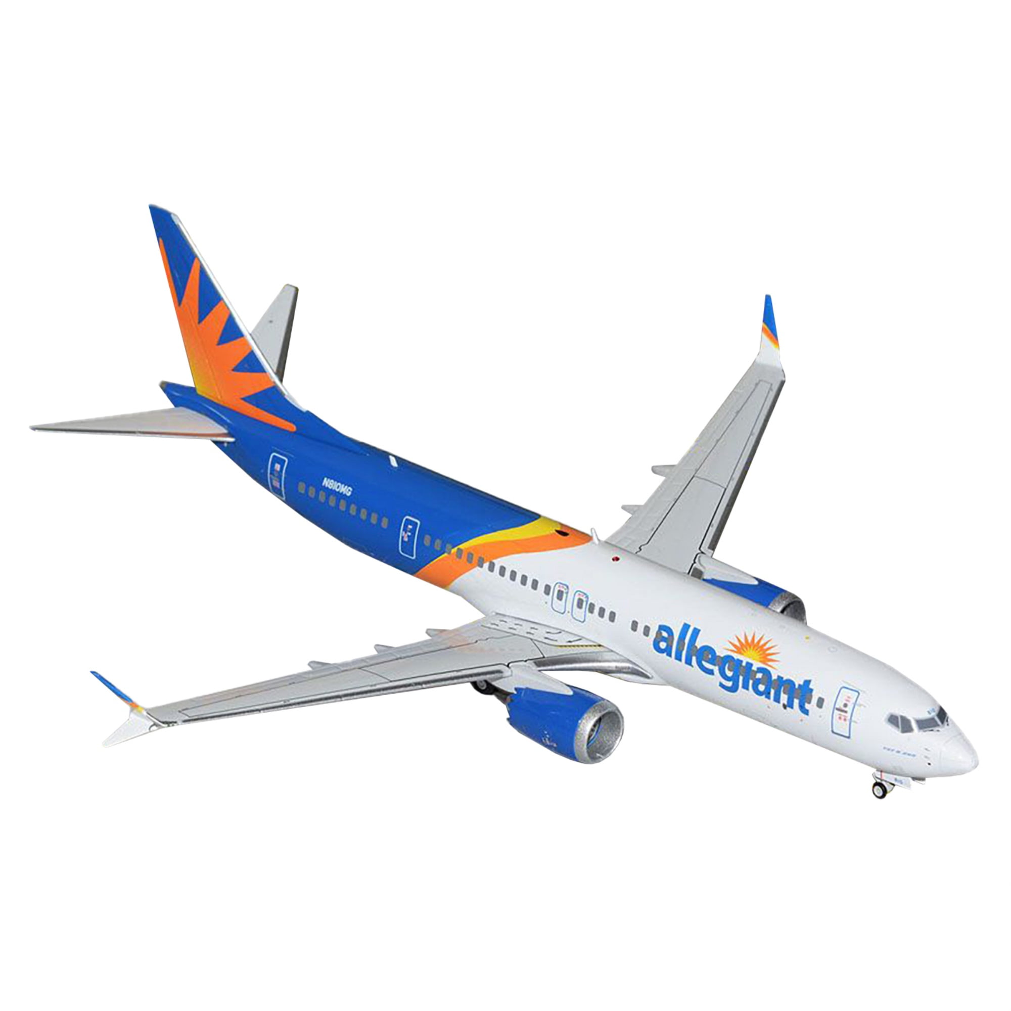 Boeing 737 MAX 8 Commercial Aircraft "Allegiant Air" (N810MG) White and ...