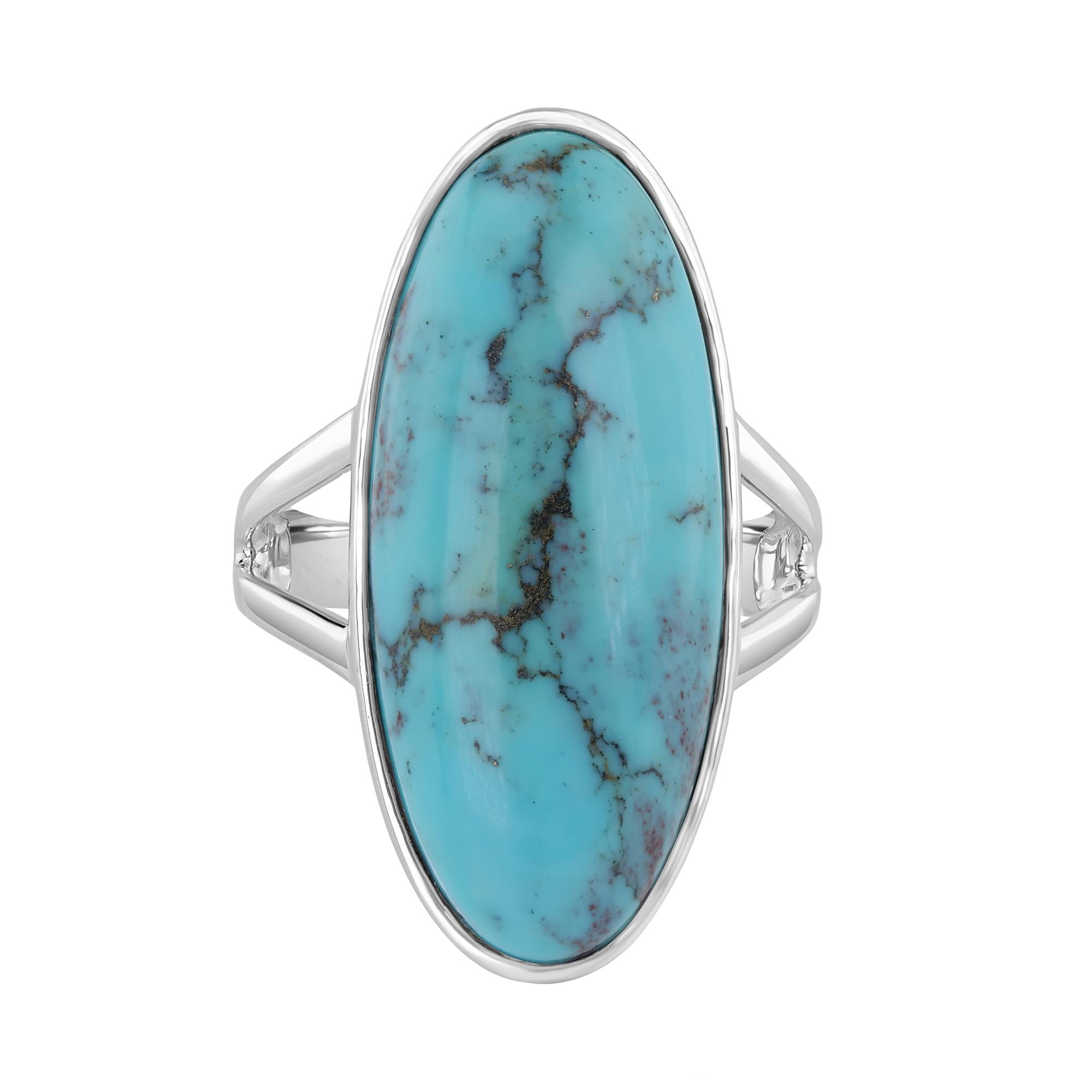 Gemistry "GG Collection Oval Kingman Turquoise Gemstone High Polish ...
