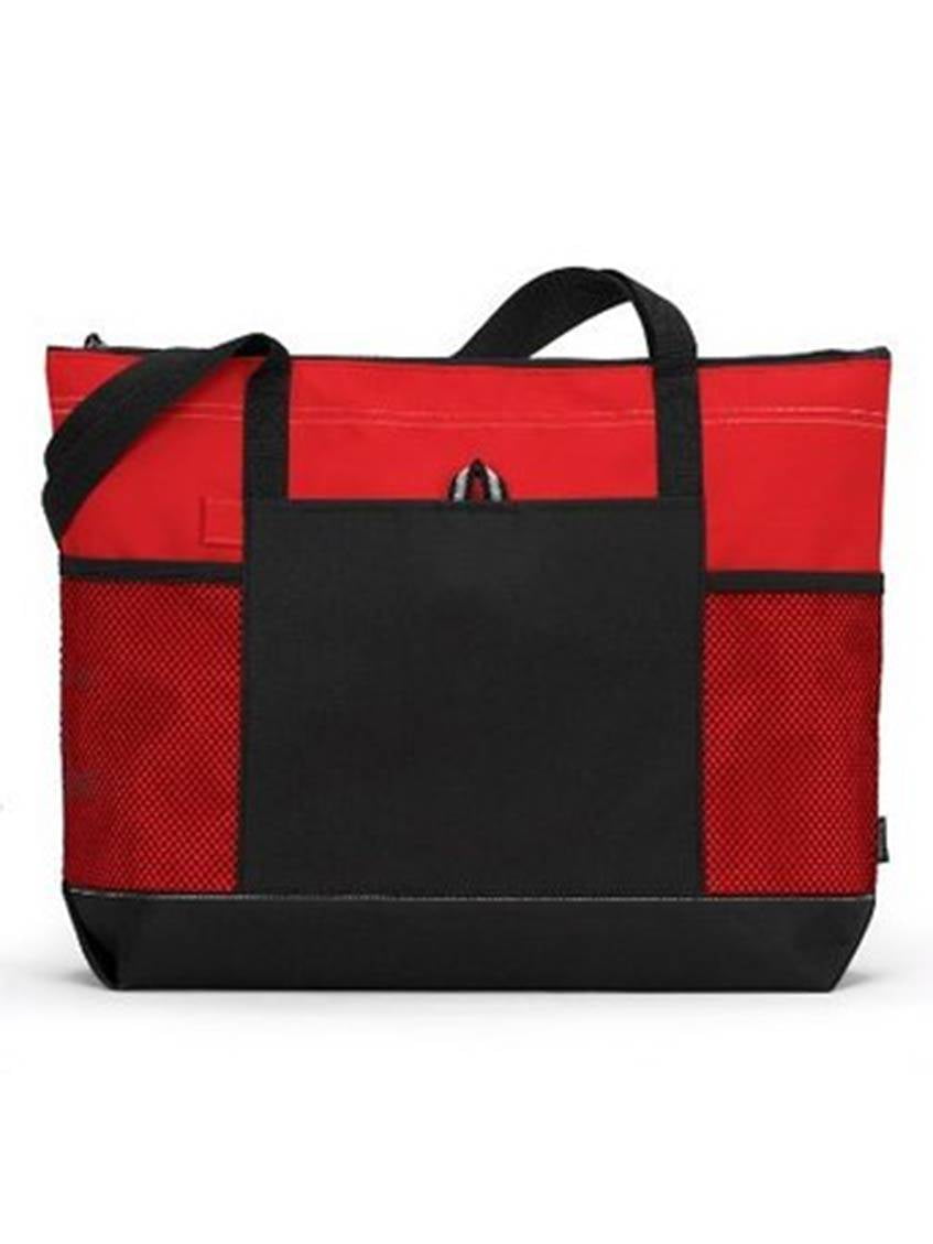 Gemline Select Zippered Tote Bag - Red - Walmart.com