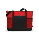 Gemline Select Zippered Tote Bag - Red - Walmart.com