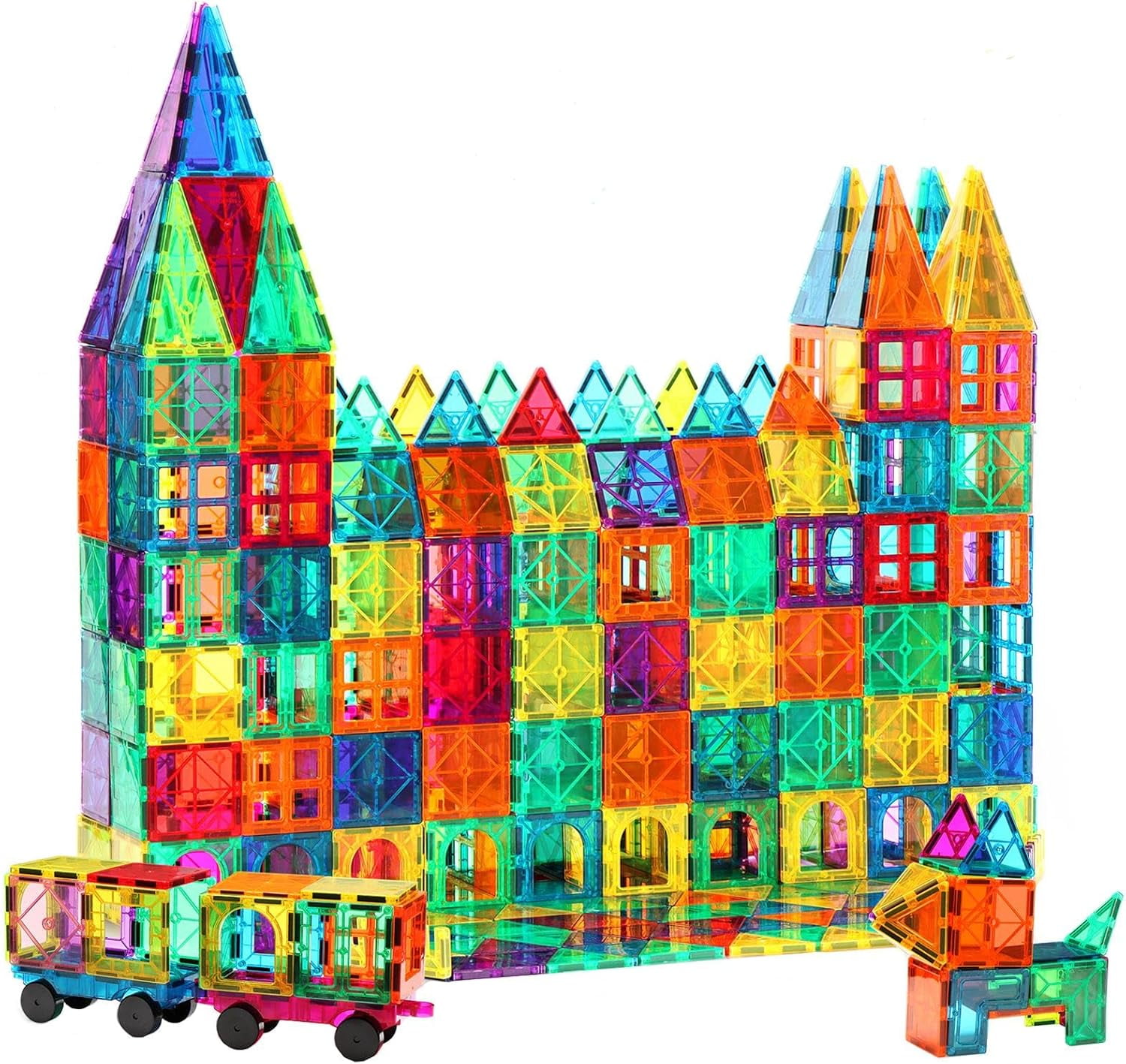 Gemmicc Magnetic Tiles Building Blocks for Kids, STEM Approved Educational Toys,3D Magnet ...