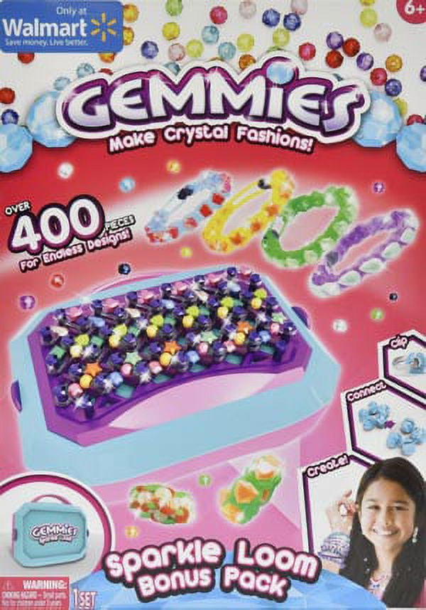 Gemmies Sparkle Loom Bonus Pack Kids Craft Kit for Bracelets Anklets ...