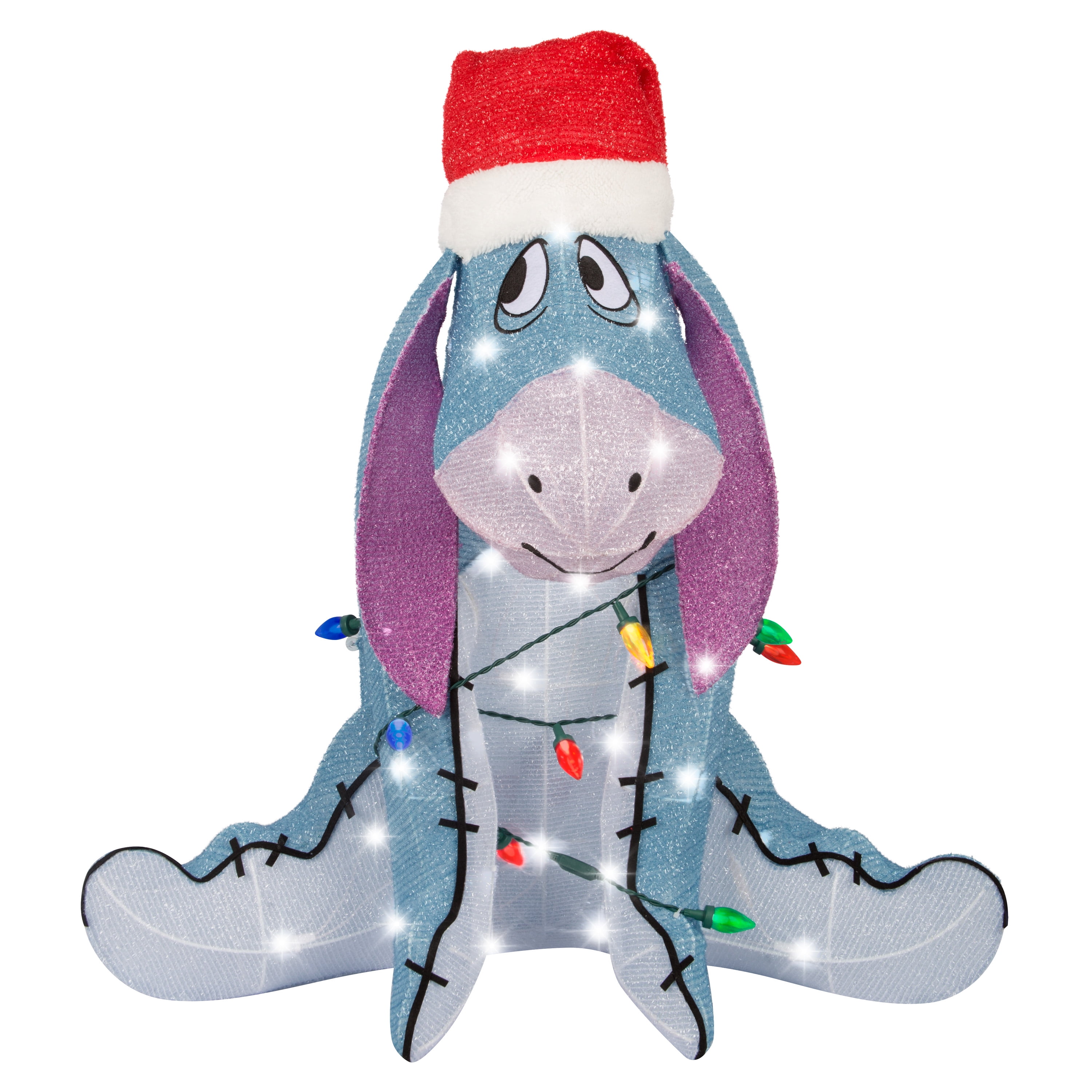 Gemmy 3D Holiday Lighted Tinsel Sculpture Eeyore 28" Disney ...