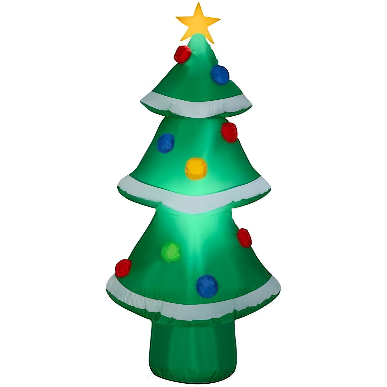 Gemmy 4Ft Tall Christmas Tree With Ornaments Inflatable Indoor/Outdoor ...