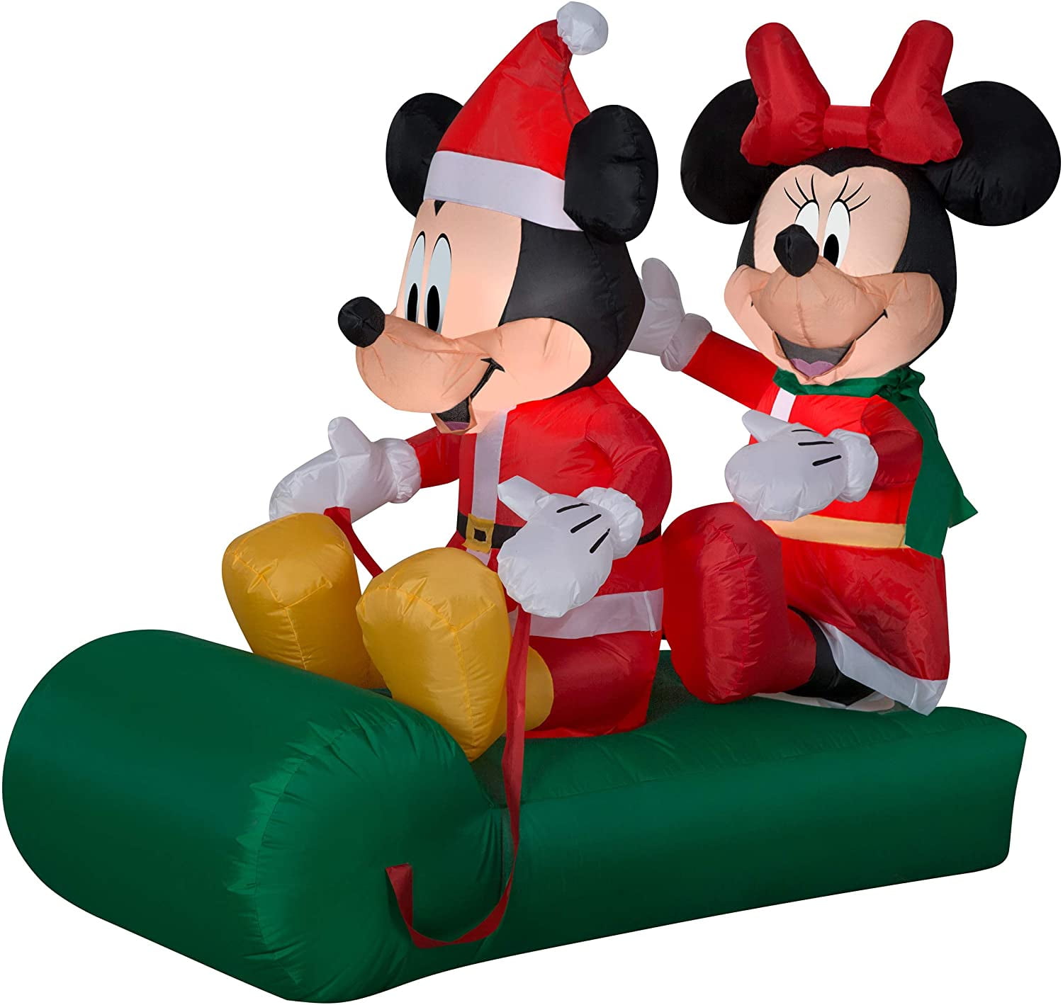 Gemmy 5' Airblown Mickey and Minnie on Sled Christmas Inflatable ...