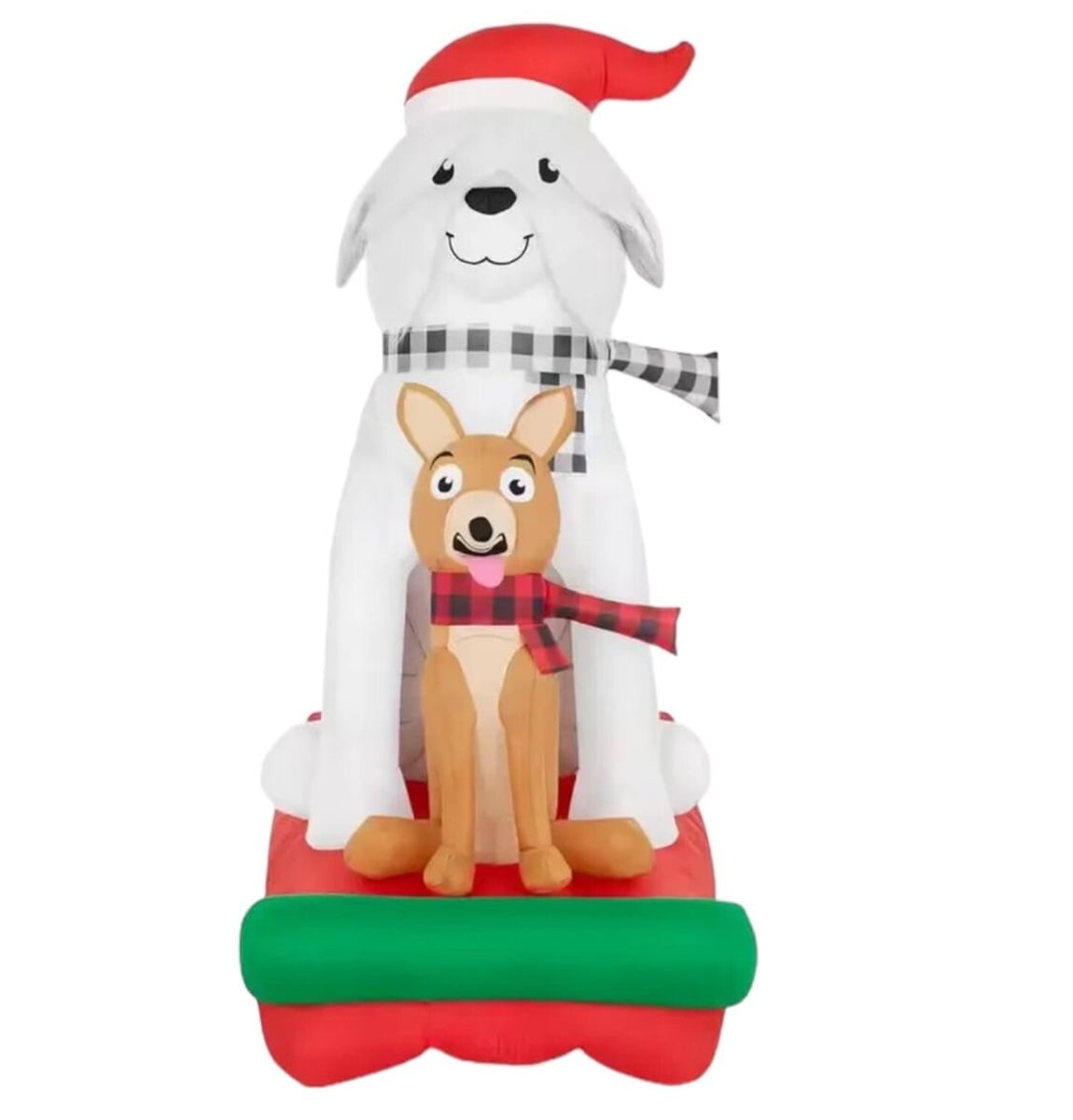 Gemmy 5FT LED Two Dogs in Sleigh Scene Inflatable - Walmart.com