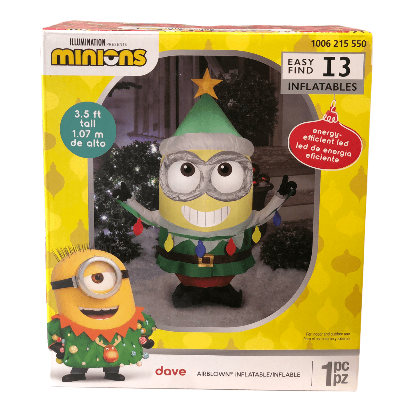 Minions Christmas Yard Despicable Airblown Dave Elfo as Elf - Outdoor ...