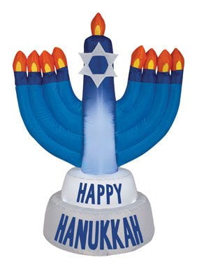 Outdoor Decorations: Gemmy Airblown Inflatable Hanukkah Menorah - Self ...