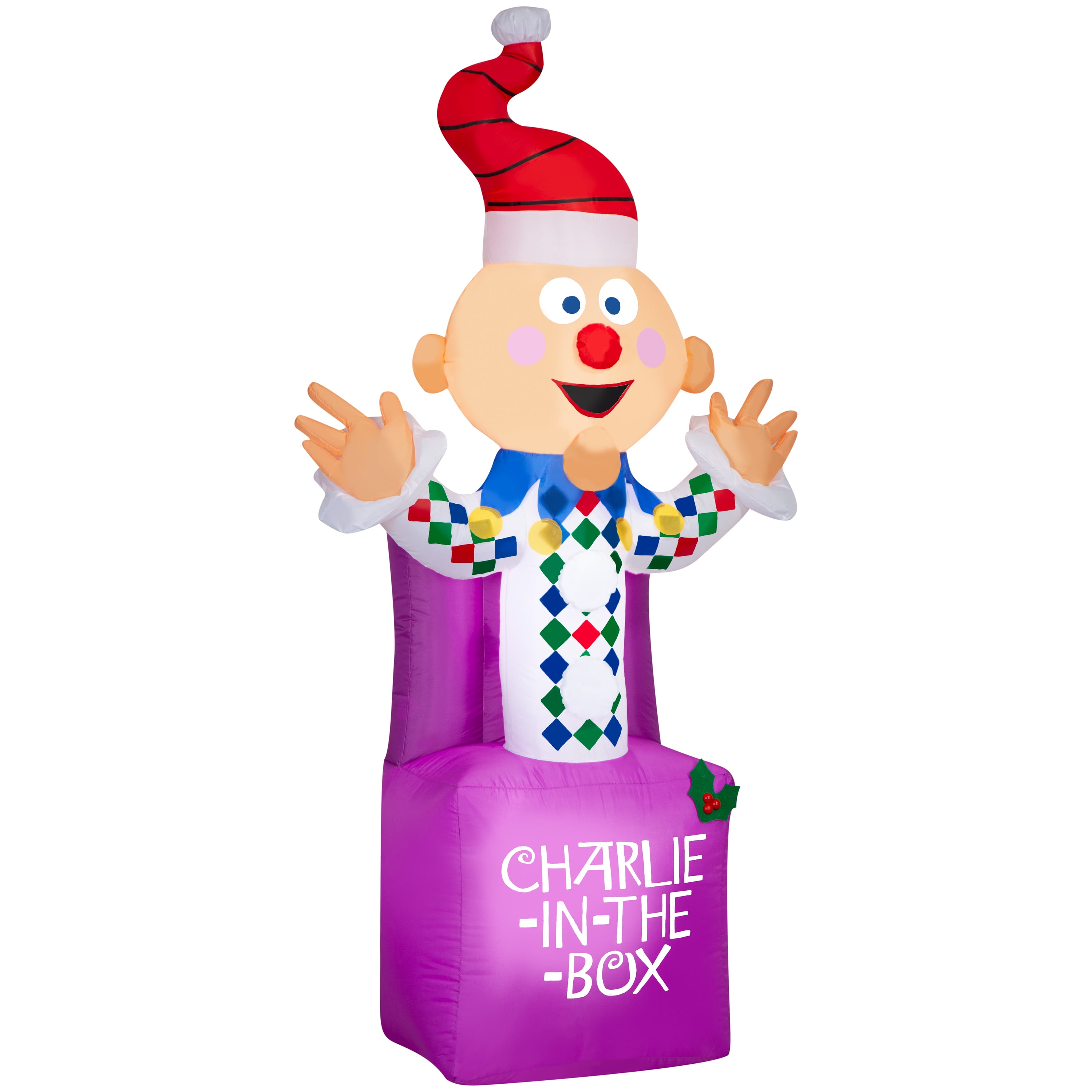 Gemmy Airblown Inflatable 6.5' Charlie-in-The-Box Rudolph The Red Nosed ...