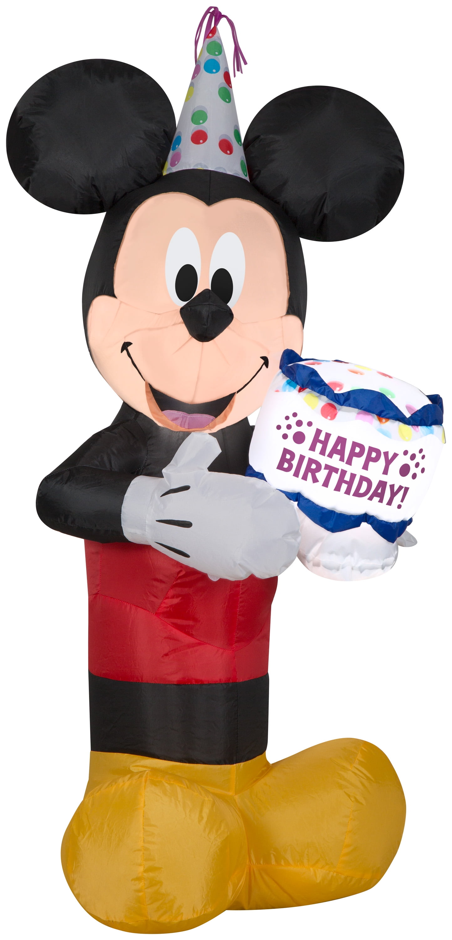 Gemmy Airblown Inflatable Birthday Party Mickey Mouse With Cake 3 5 Ft