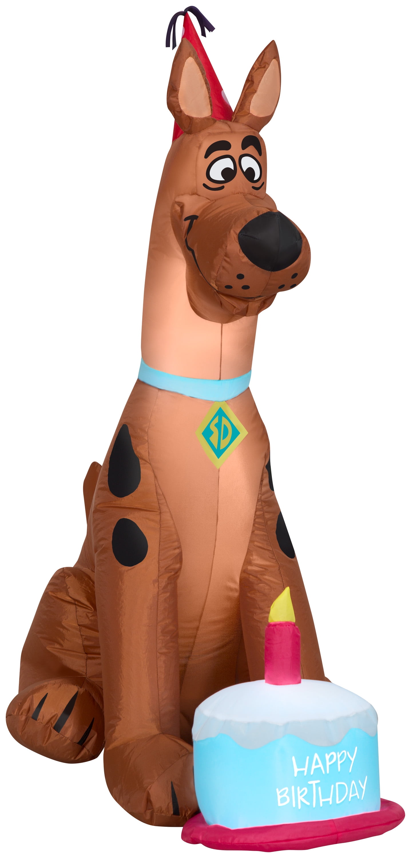 Gemmy Airblown Inflatable Birthday Scooby WB , 3.5 ft Tall, Brown ...