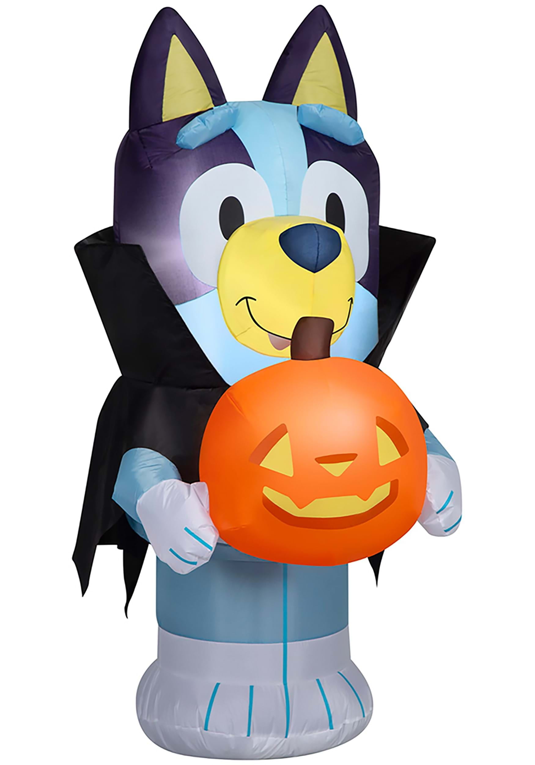 Gemmy Halloween Blow Up Character - Airblown Inflatable Bluey in Vampire Costume, 3.5 ft Tall ...