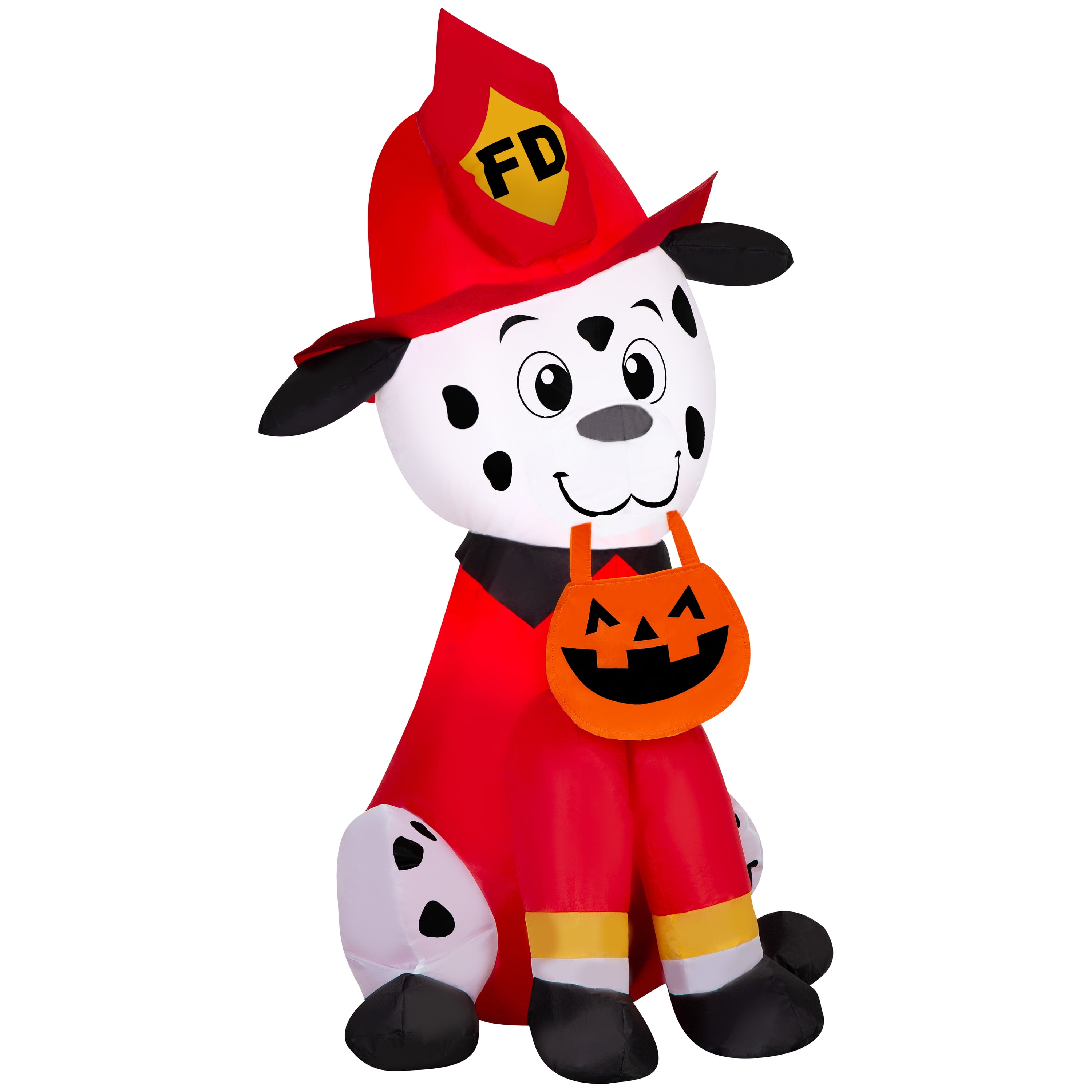 Gemmy Airblown Inflatable Firefighter Dog, 3.5 ft Tall, Multicolored ...