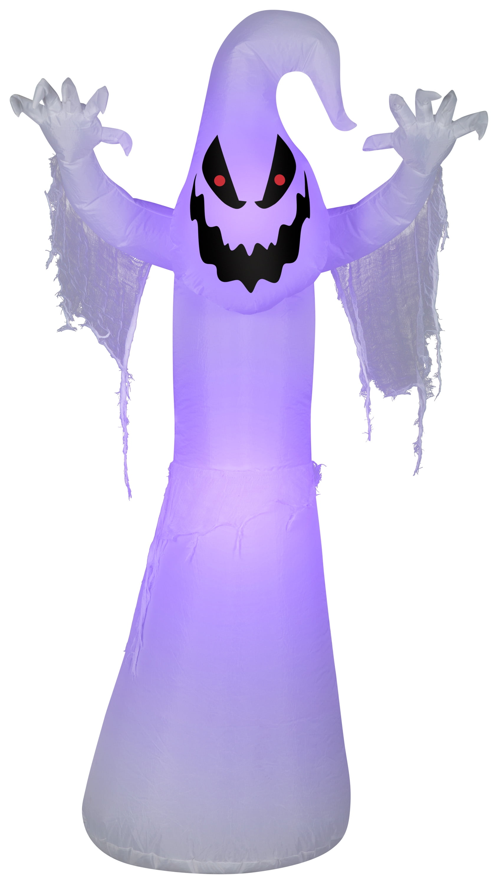 Gemmy Airblown Inflatable Ghoul Ghost (Black Light), 5 ft Tall, White ...