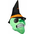 Gemmy Airblown Inflatable Green Witch Skull OPP, 6 ft Tall ...