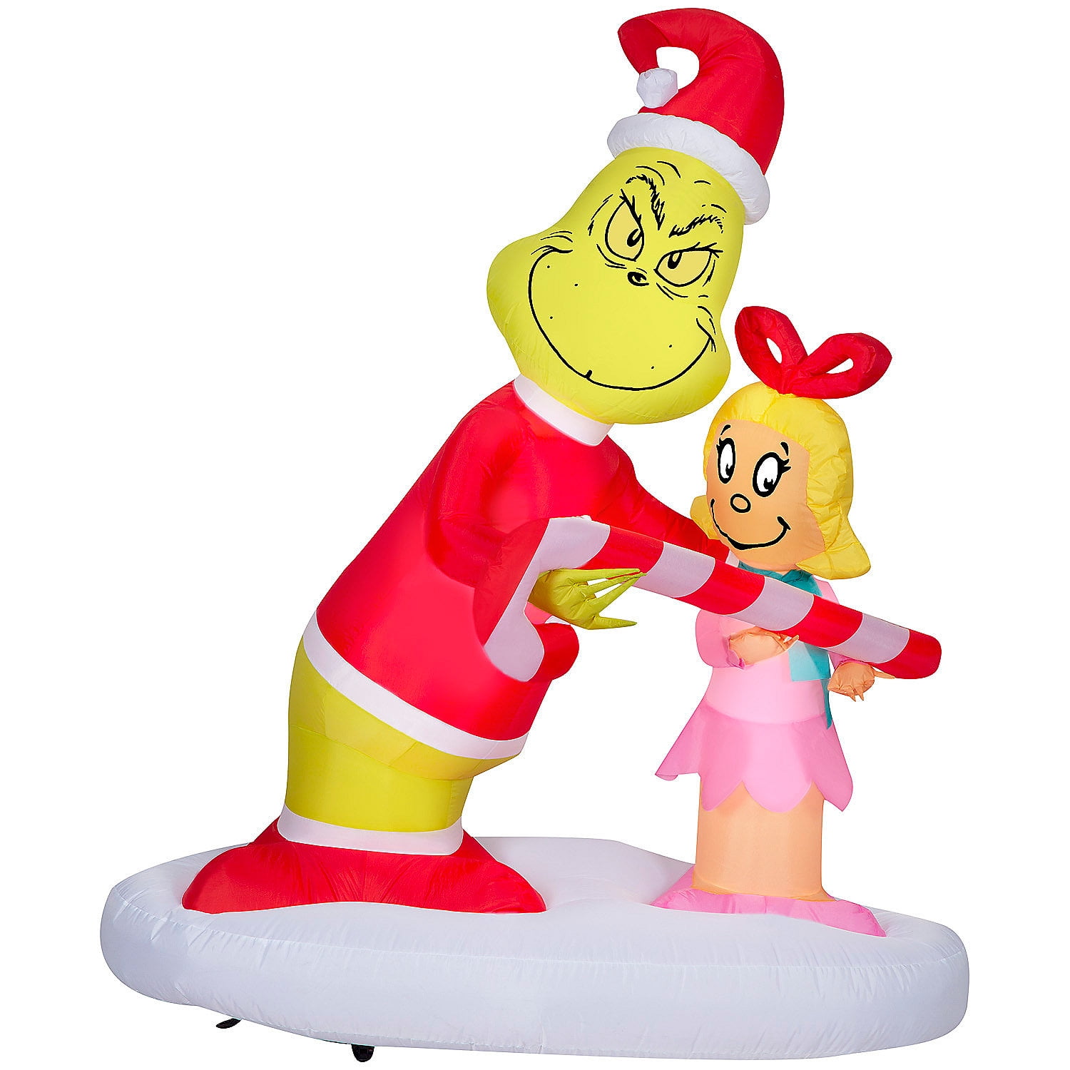 Gemmy 5.5 ft Airblown® Blowup Inflatable Grinch & Cindy Lou with Built ...