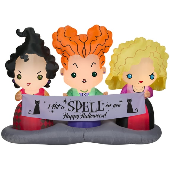 Gemmy Airblown Disney's Hocus Pocus Sisters Scene, 4.5ft Tall ...