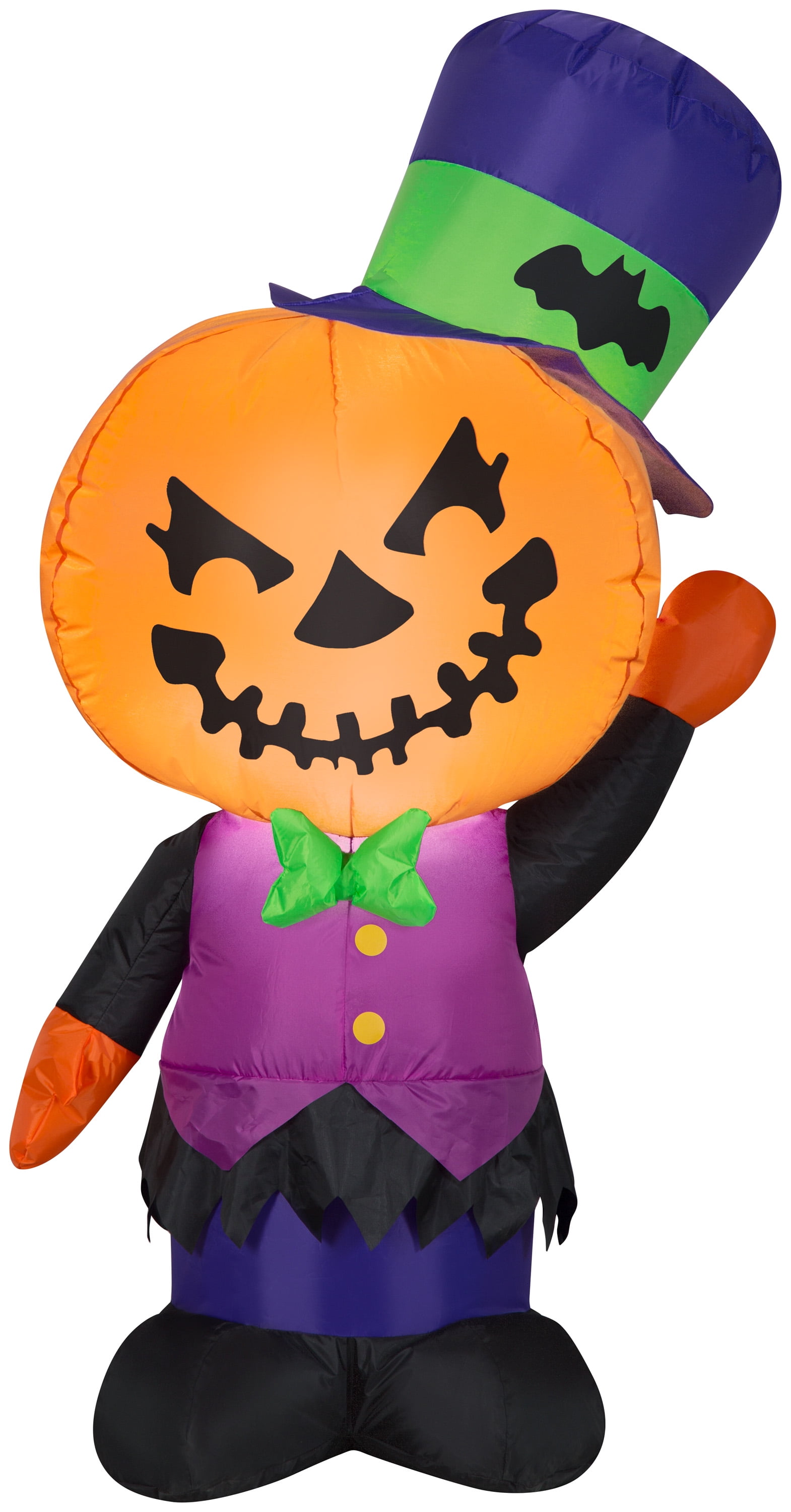 Gemmy Airblown Inflatable JOL with Top Hat, 4 ft Tall, Orange - Walmart.com