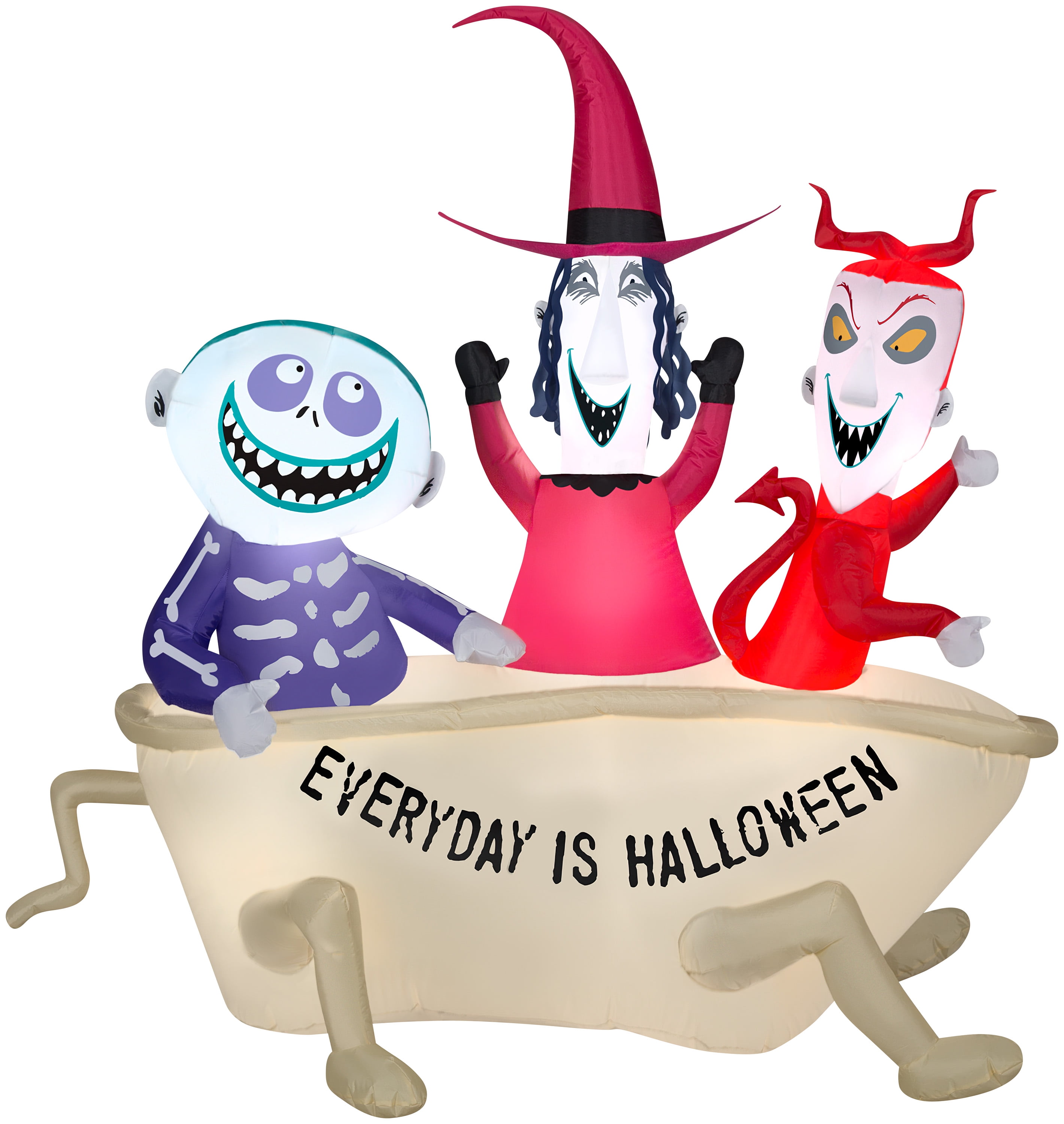 Gemmy Airblown Inflatable Decor: Lock, Shock, and Barrel in Tub Scene ...