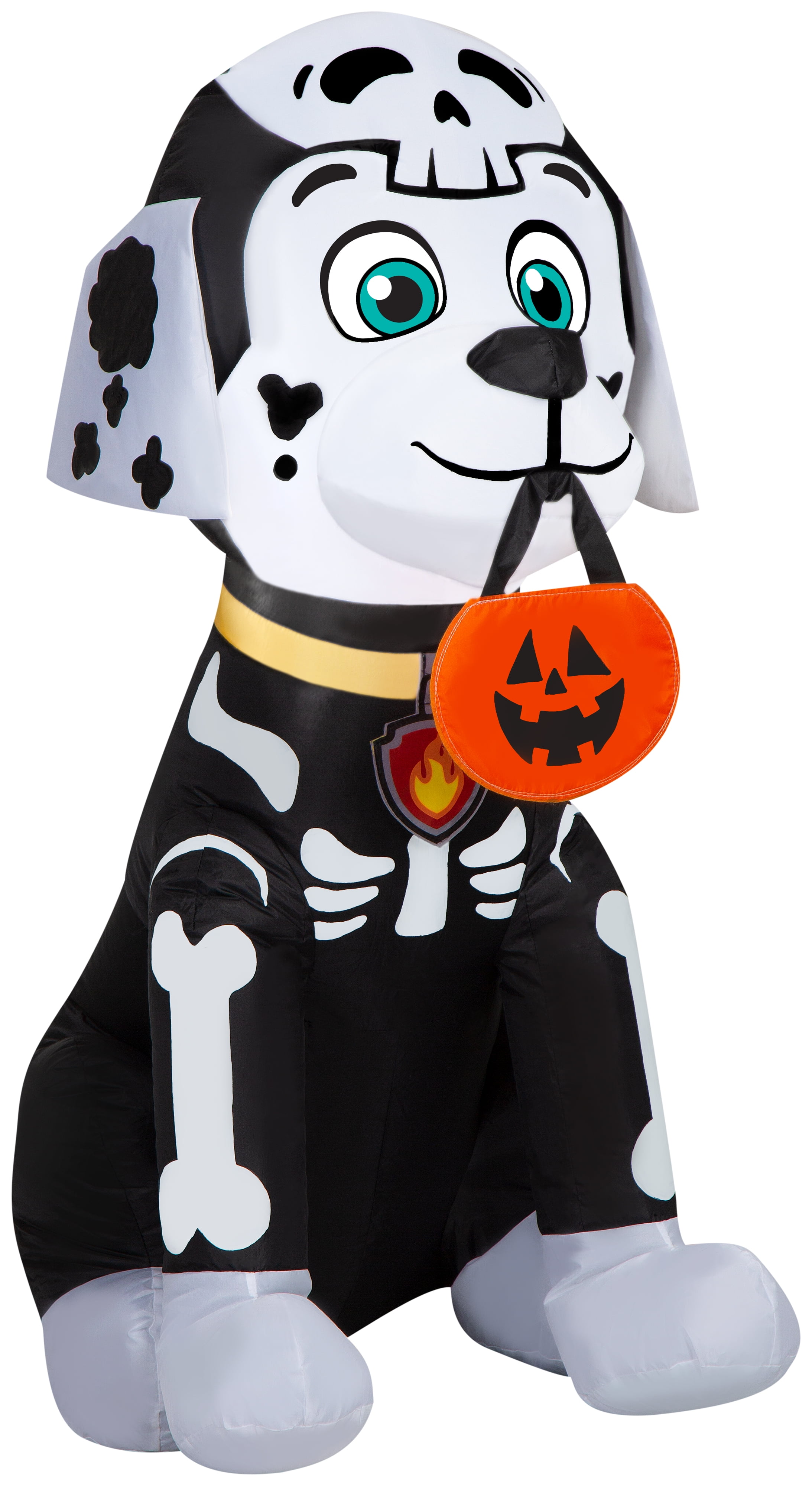 Gemmy Airblown Inflatable Marshall in Skeleton Costume Nick, 3 ft Tall ...