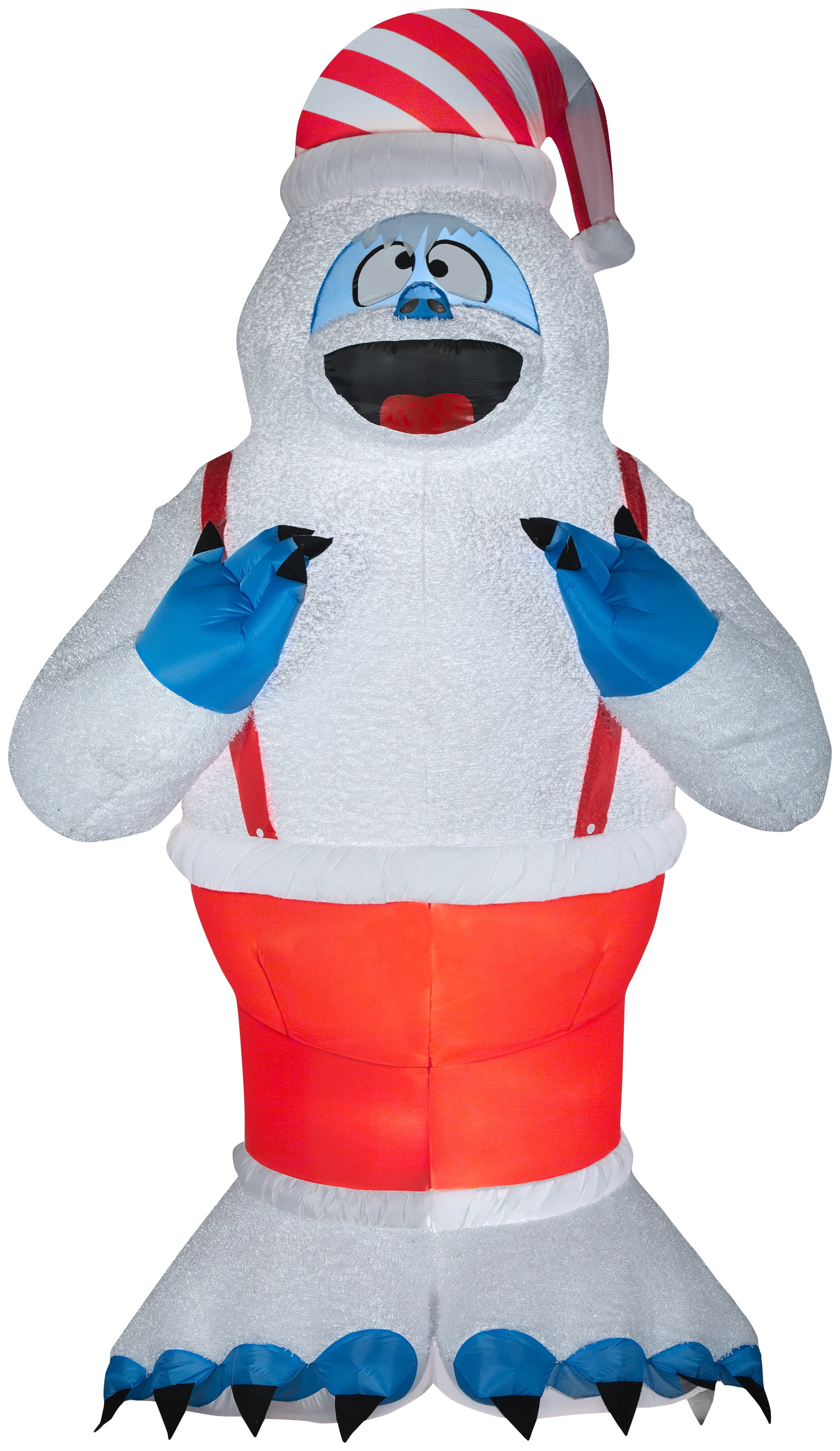 Gemmy Airblown Inflatable Mixed Media Fuzzy Plush Bumble in Suspenders ...