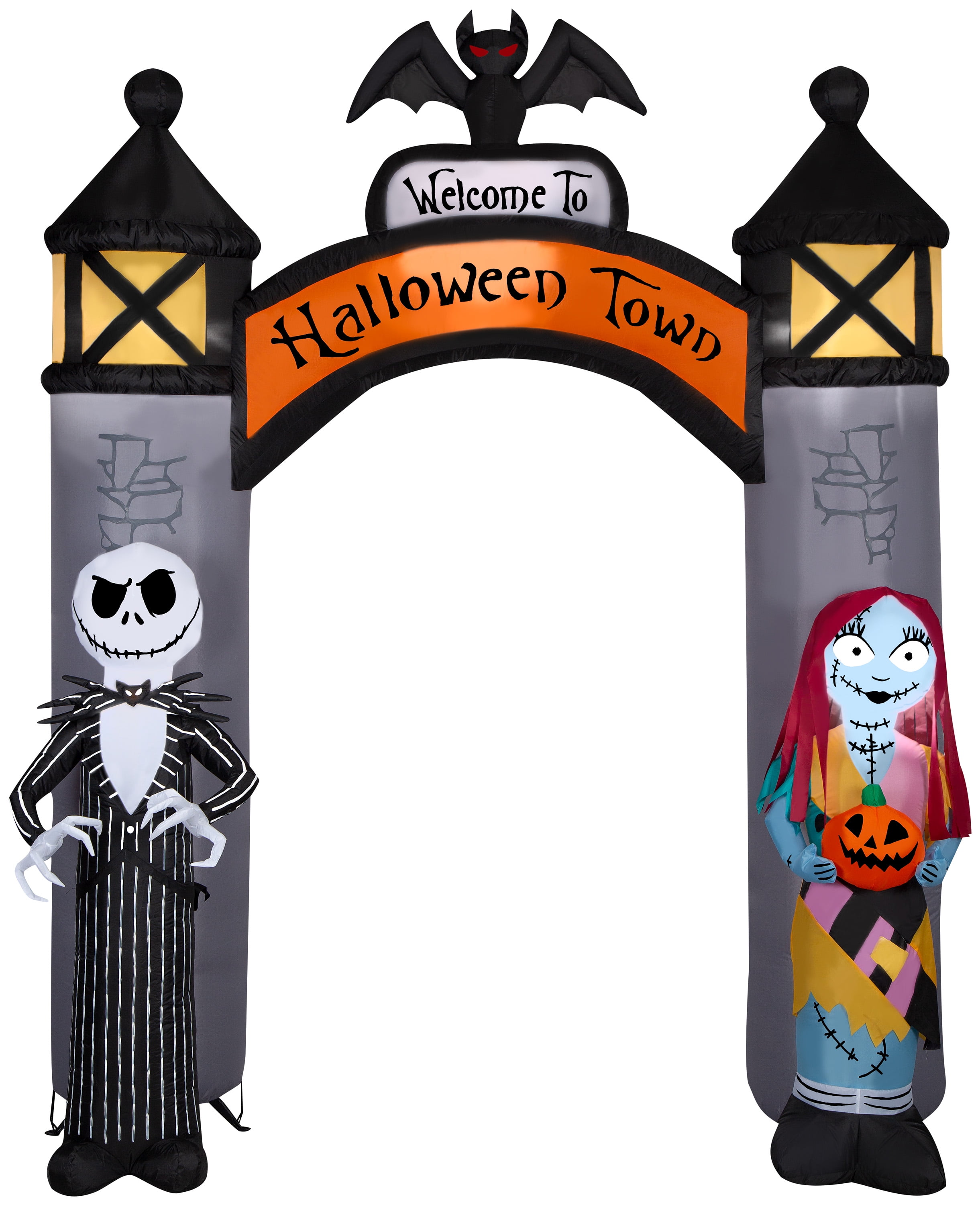 Gemmy Airblown Inflatable NBC, Jack Skellington & Sally Halloween Town ...