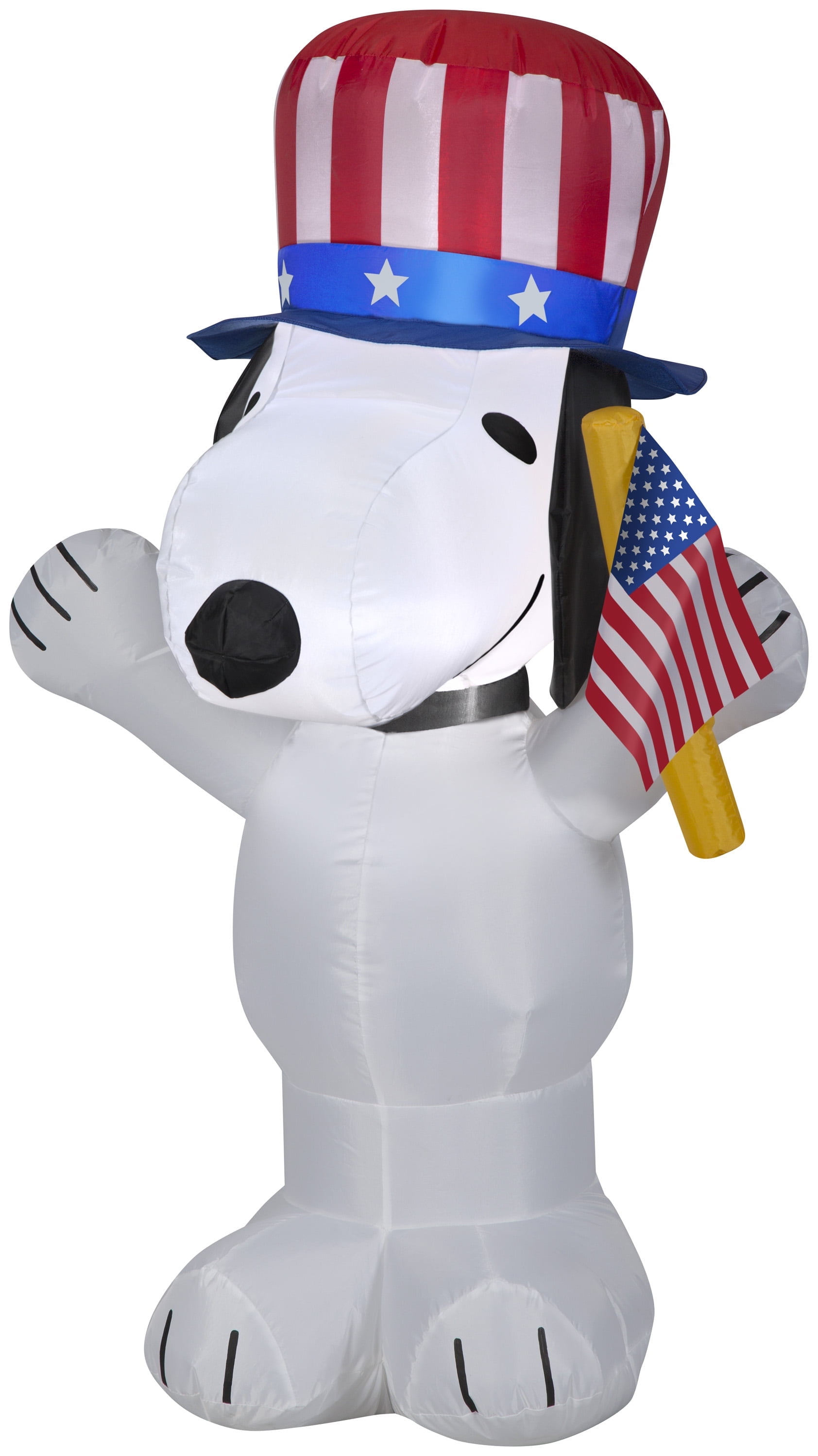 Gemmy Airblown Inflatable Patriotic Snoopy, 3.5 ft Tall, White ...
